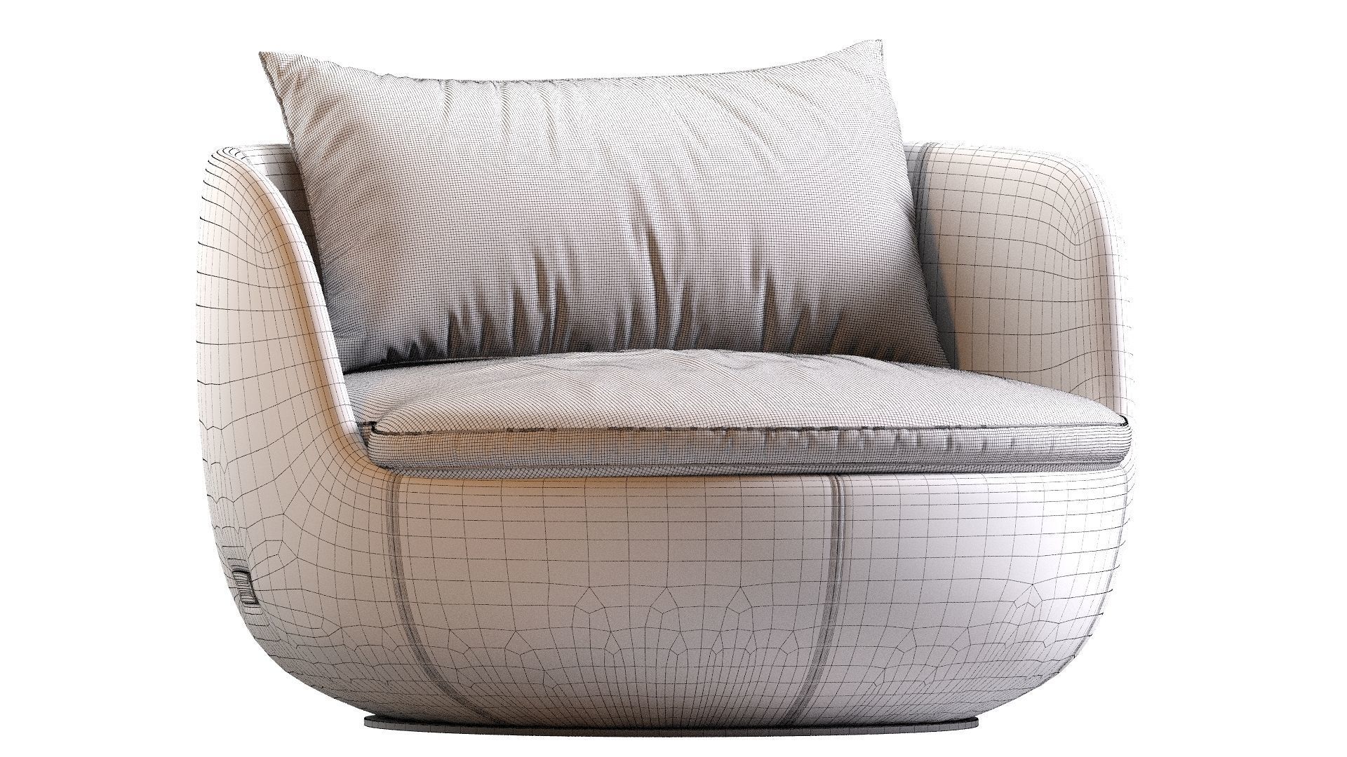 Bart Swivel Lounge Chair 3D model | CGTrader