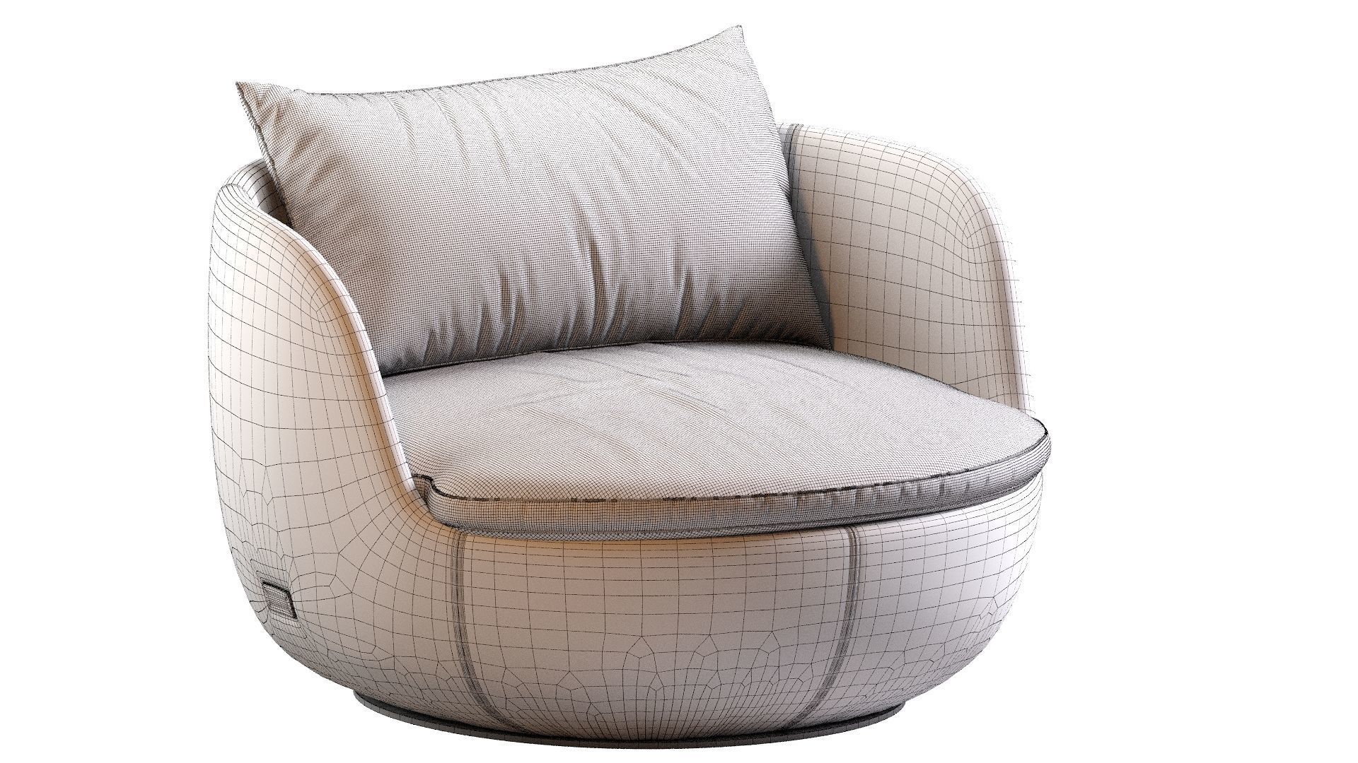 Bart Swivel Lounge Chair 3D model | CGTrader