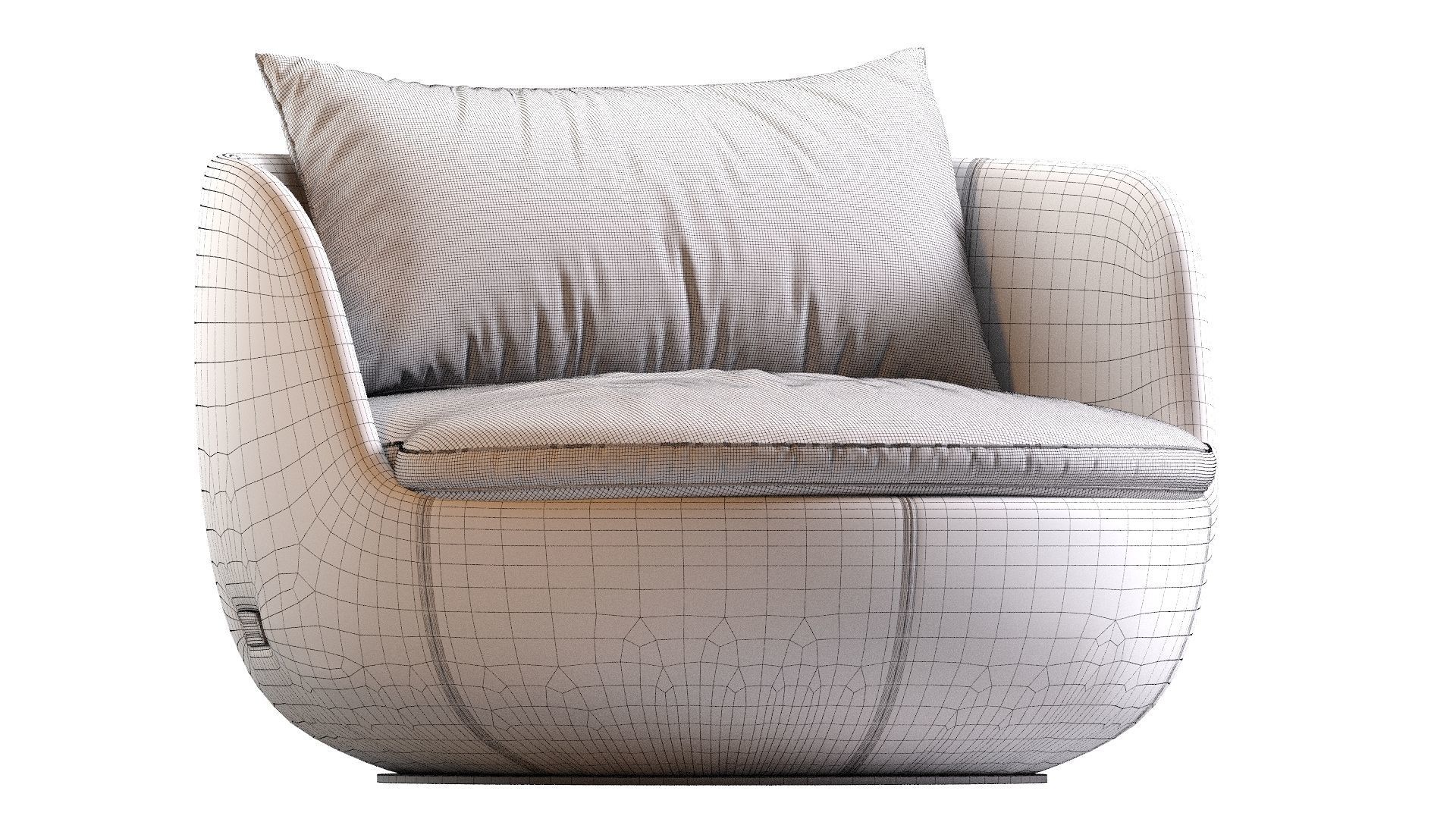 Bart Swivel Lounge Chair 3D model | CGTrader