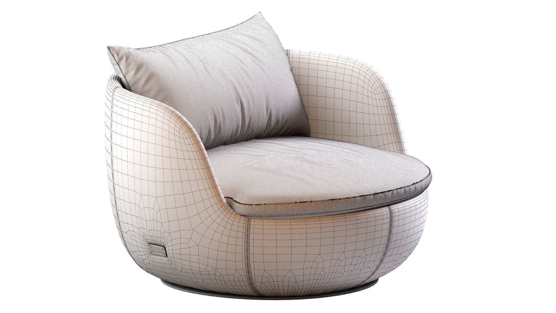 Bart Swivel Lounge Chair 3D model | CGTrader