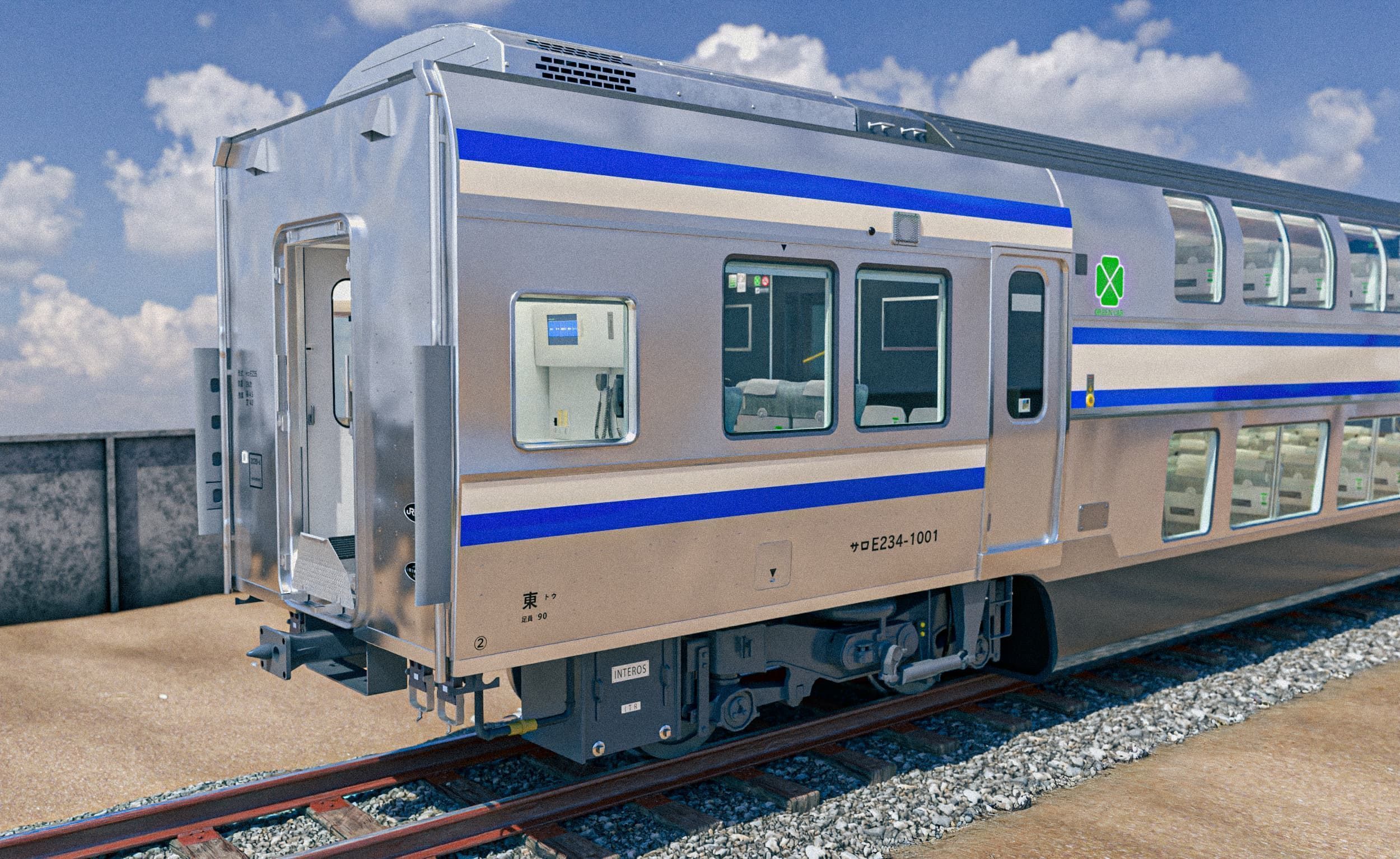 Rigged Japanese Train E235-1000 Yokosuka-Sobu Line 3D model rigged | CGTrader