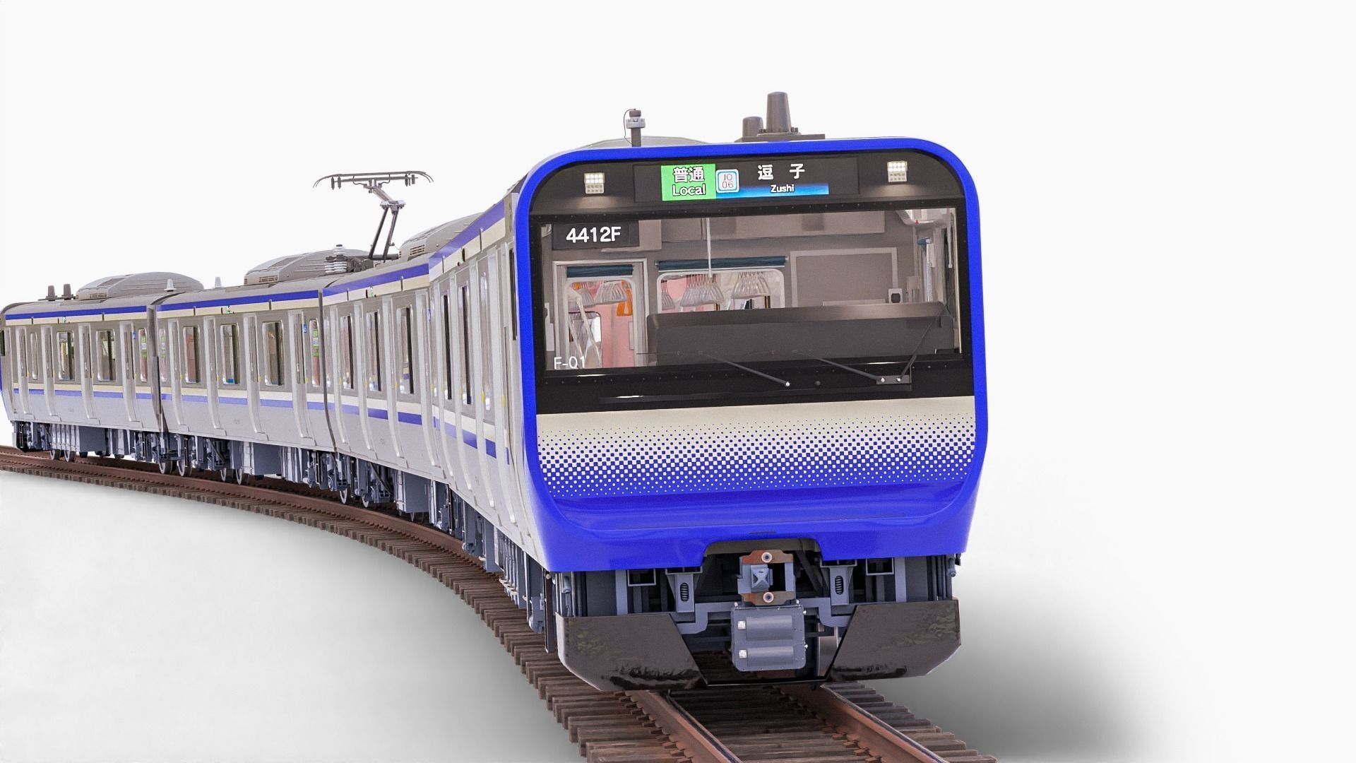 Rigged Japanese Train E235-1000 Yokosuka-Sobu Line 3D model rigged | CGTrader