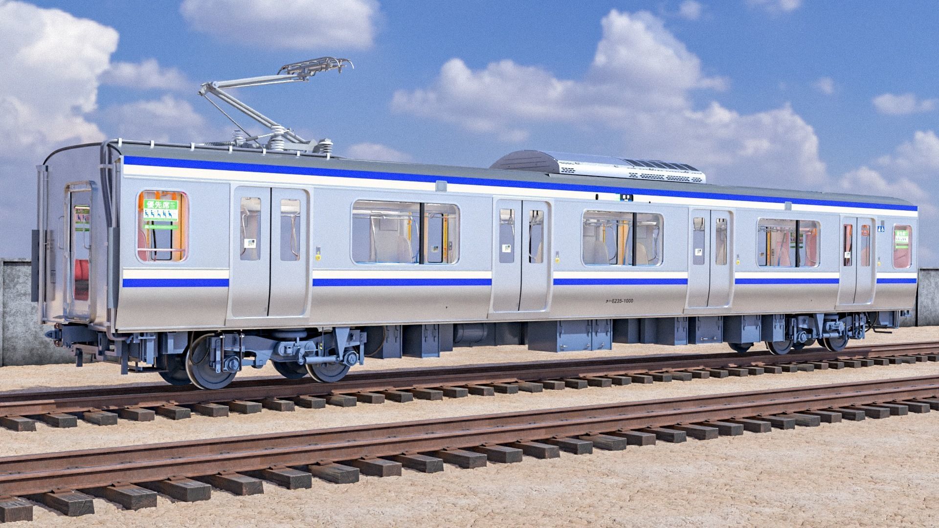 Rigged Japanese Train E235-1000 Yokosuka-Sobu Line 3D model rigged ...