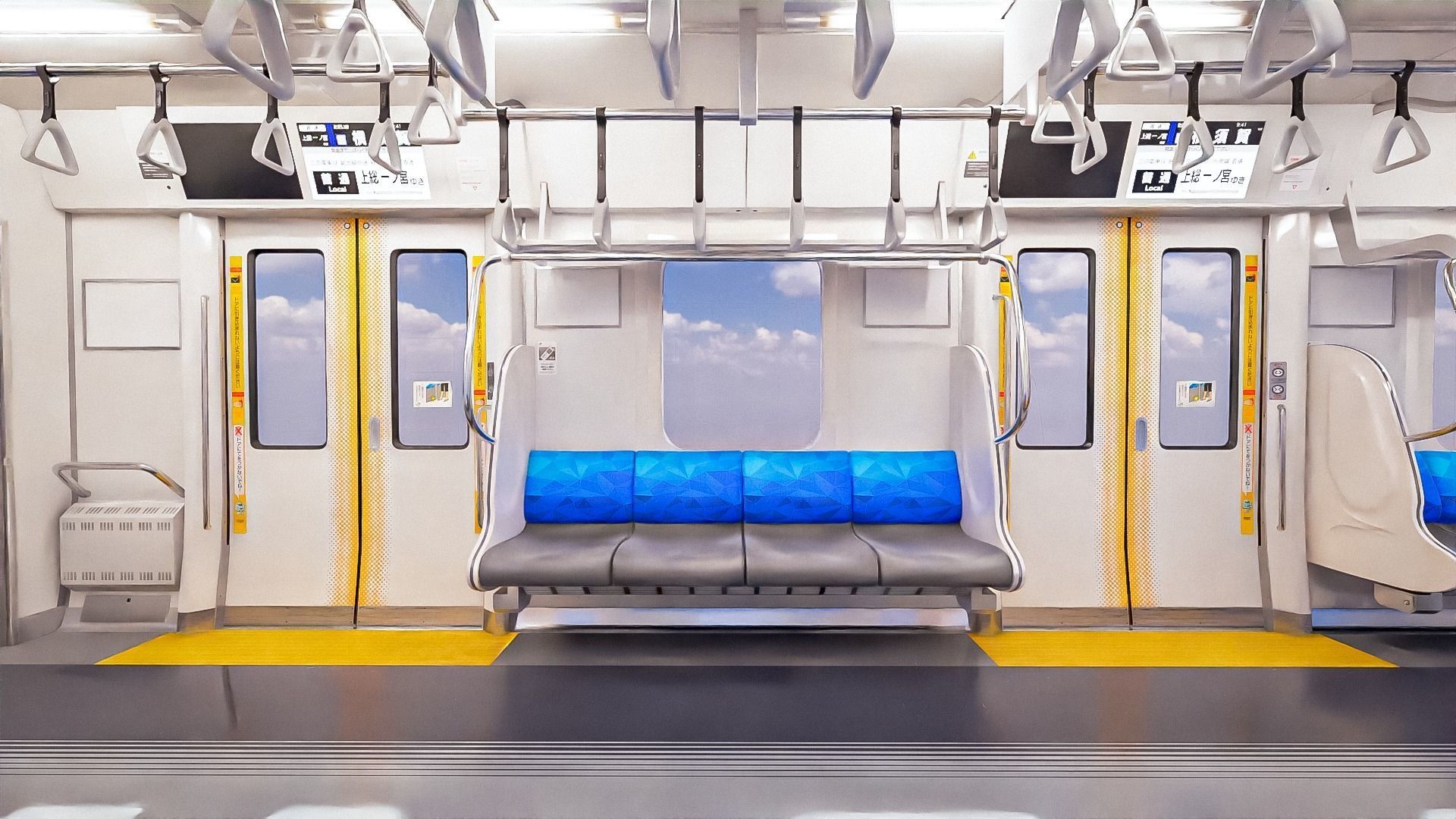 Rigged Japanese Train E235-1000 Yokosuka-Sobu Line 3D model rigged | CGTrader