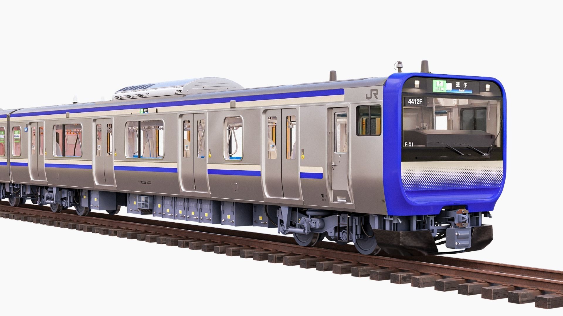 Rigged Japanese Train E235-1000 Yokosuka-Sobu Line 3D model rigged | CGTrader