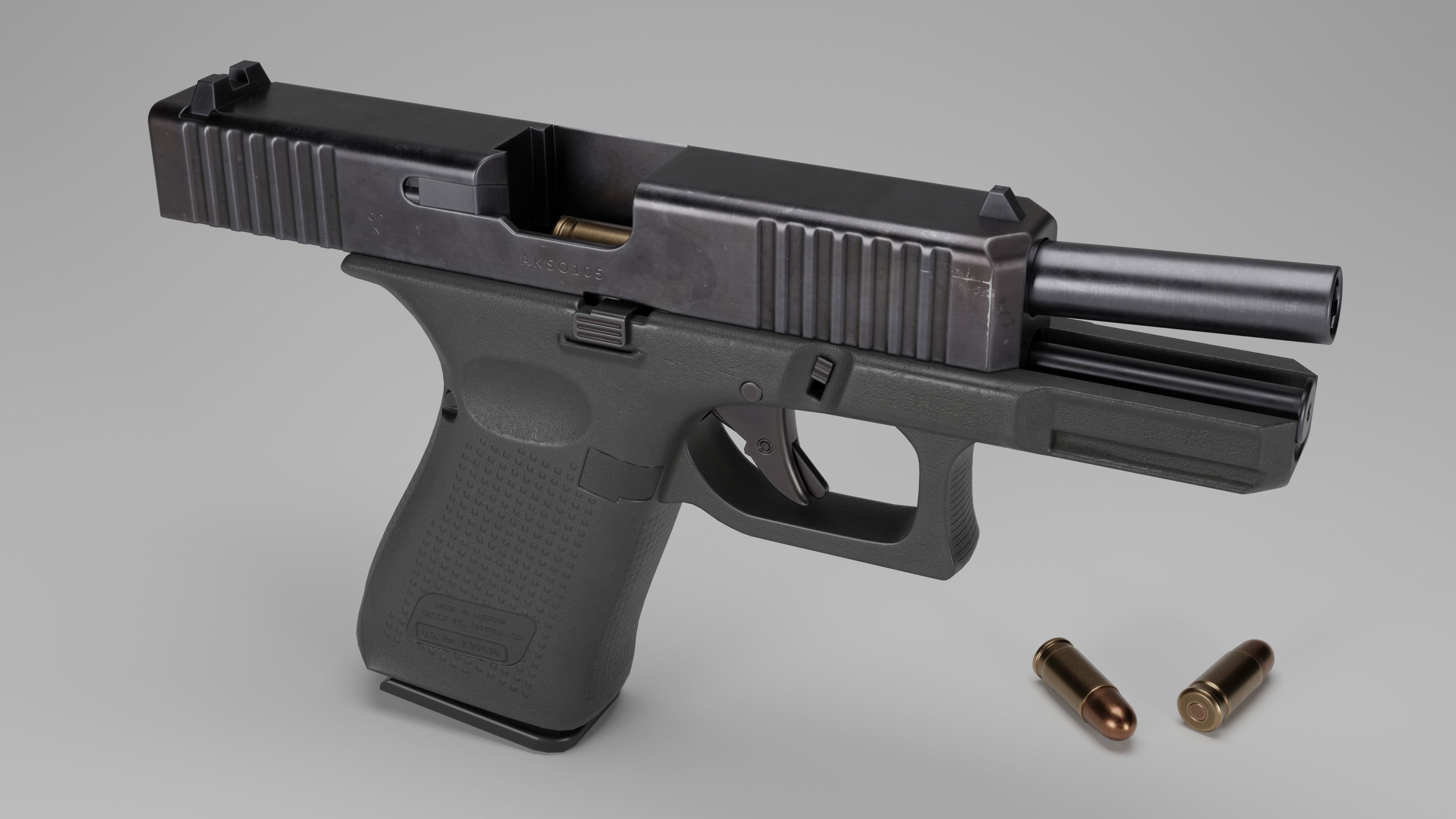 3D model Glock 19 and Textures VR / AR / low-poly | CGTrader