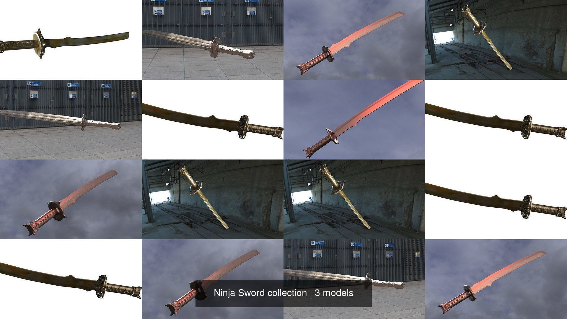 Ninja Sword collection | CGTrader