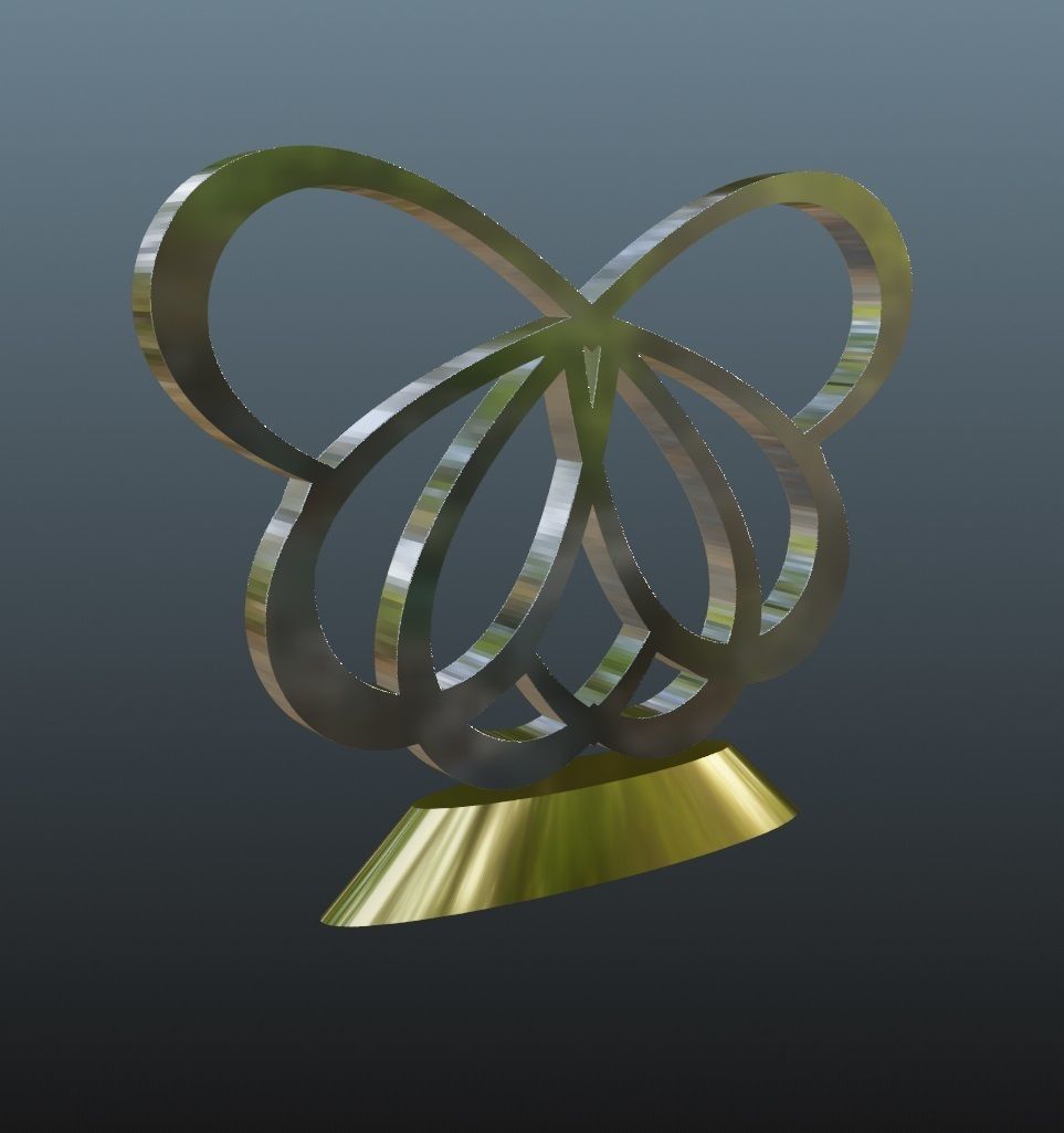 Butterfly trophy 3D model 3D printable | CGTrader