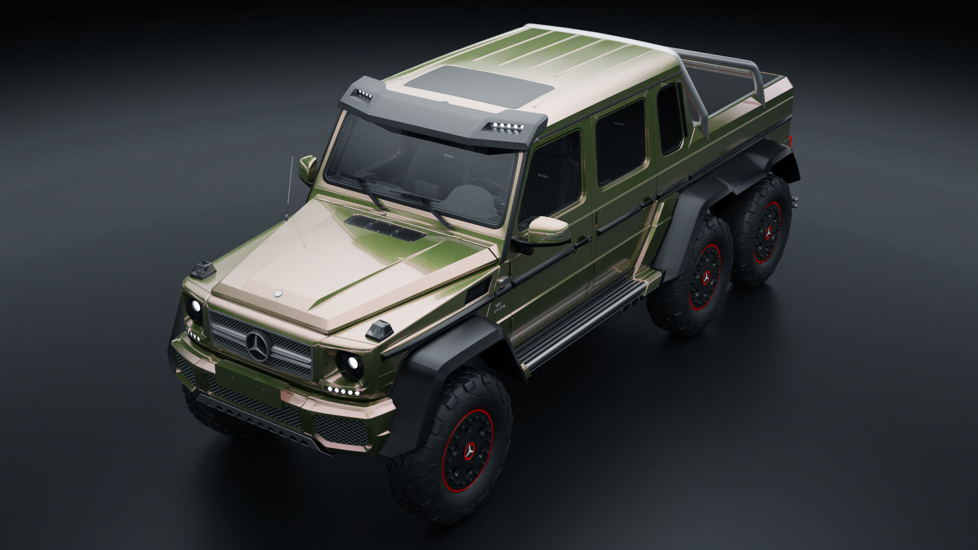 3D model Mercedes AMG G63 6x6 edition VR / AR / low-poly | CGTrader