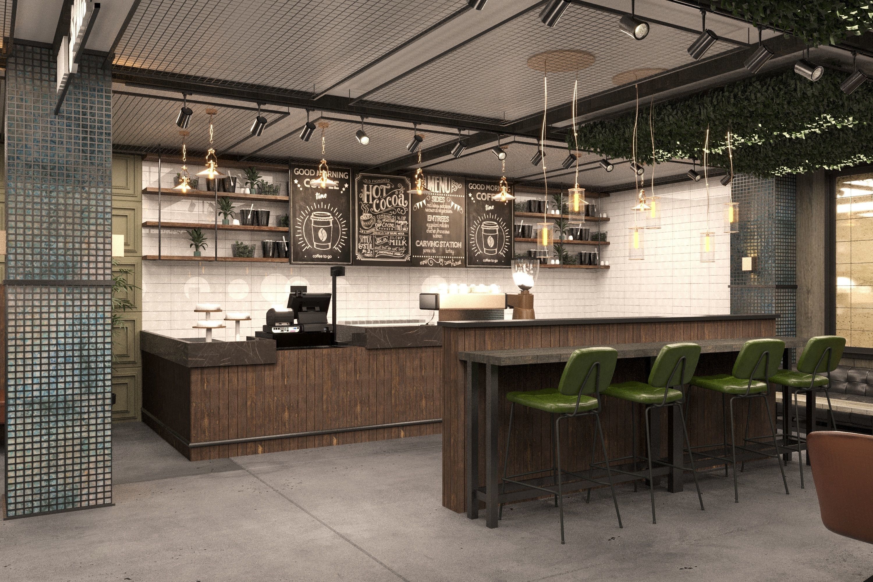 3D model RUSTIC VINTAGE CAFE VR / AR / low-poly | CGTrader