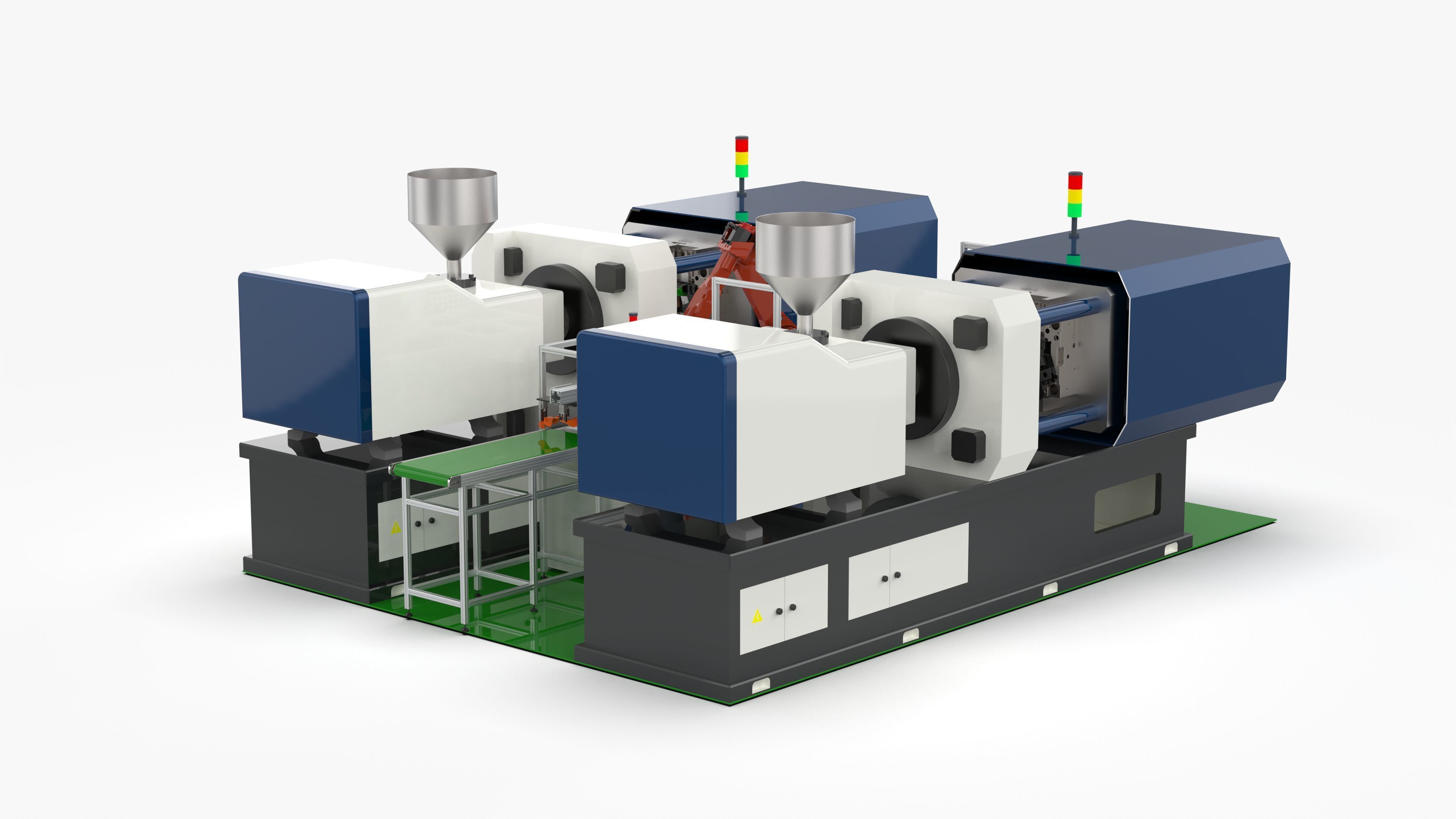 Automatic Bracket Loading Injection Machine 3D model | CGTrader