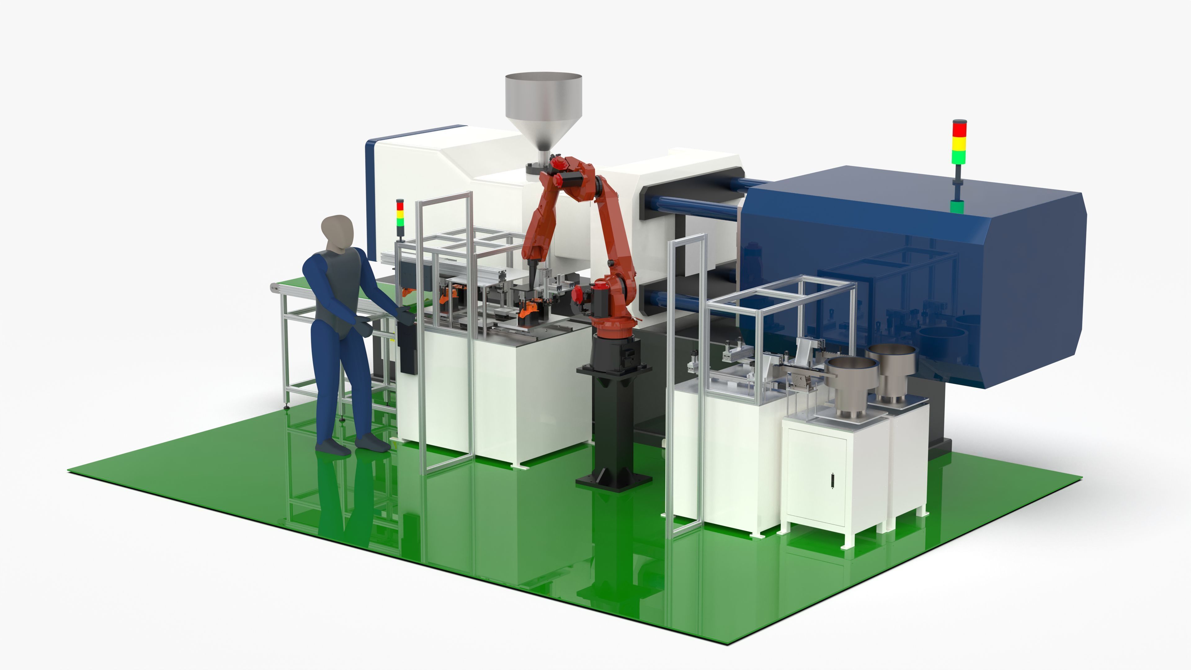 Automatic Bracket Loading Injection Machine 3D model | CGTrader