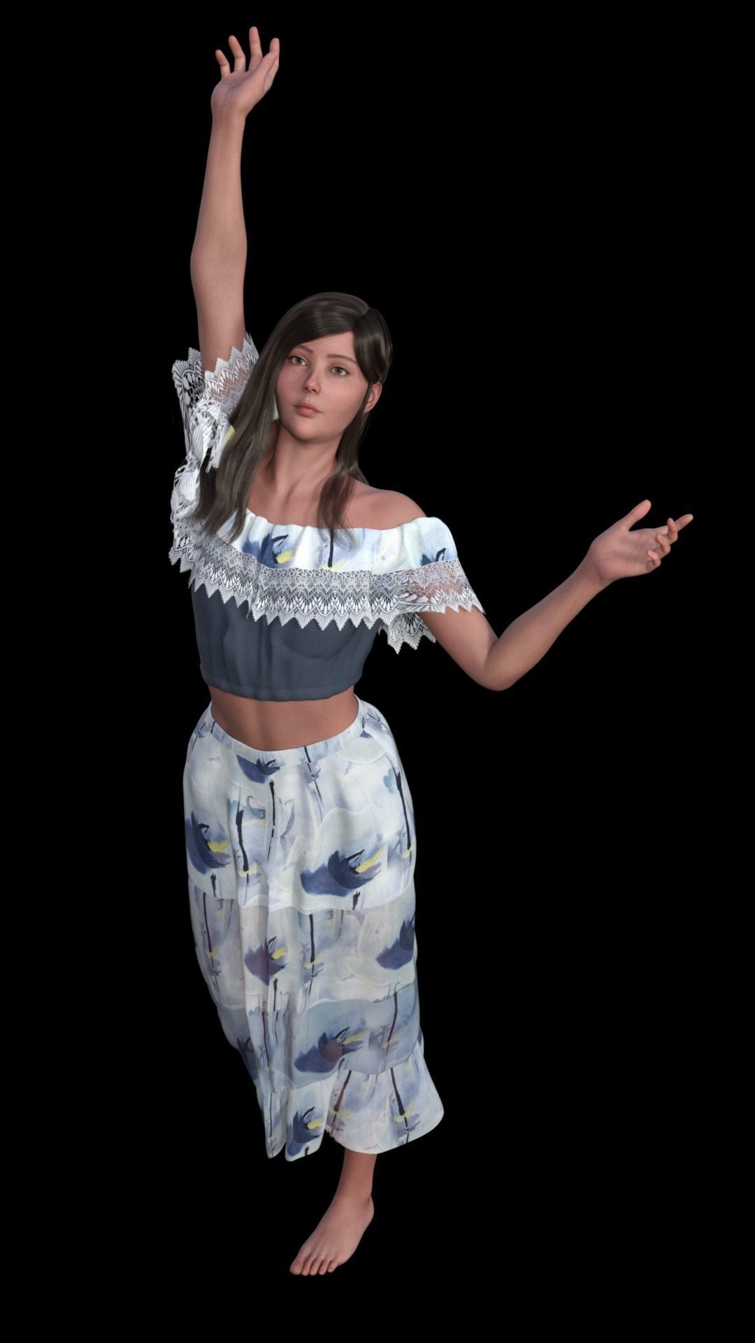 Alyse Summers G9F Including Genitals 3D model rigged | CGTrader