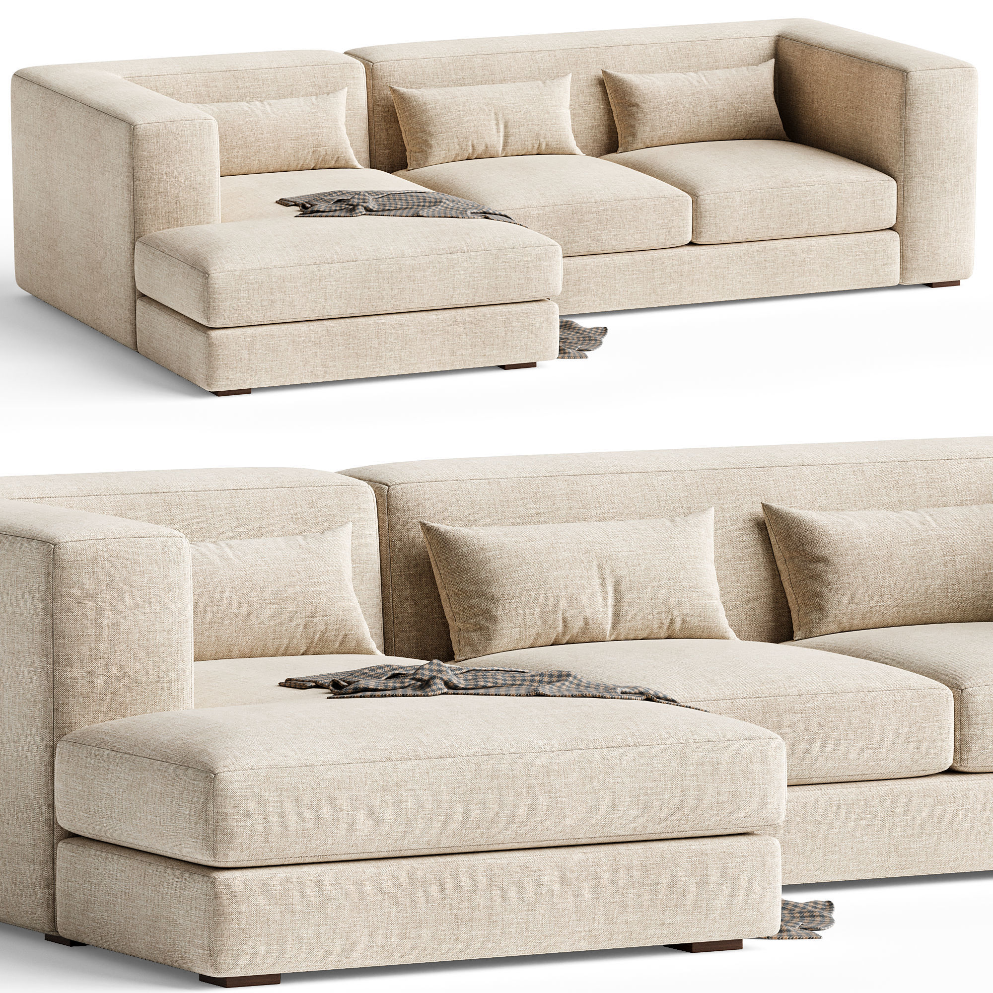 Sena 2 Piece Sectional 3D model | CGTrader