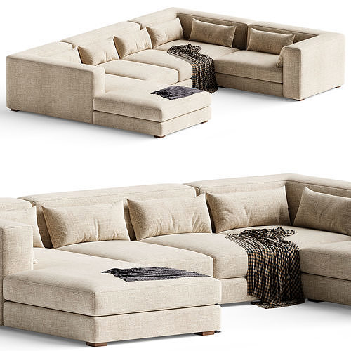 Sena 4 Piece Sectional 3D model | CGTrader