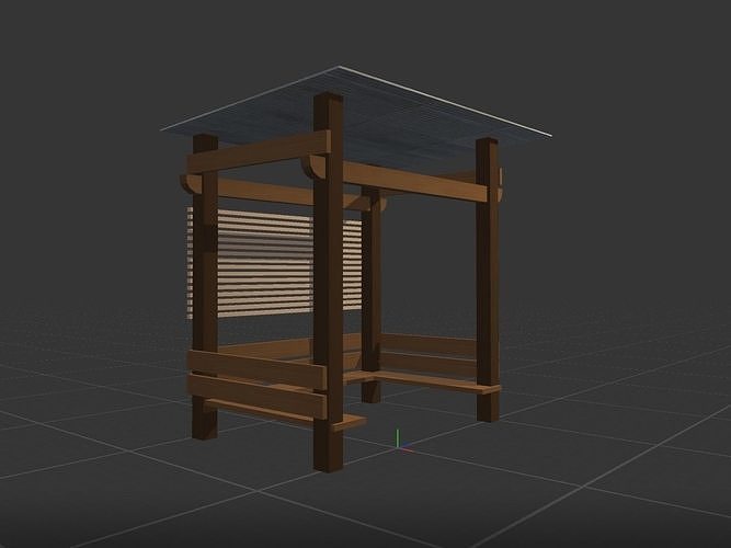 3D model Bus stop low poly VR / AR / low-poly | CGTrader