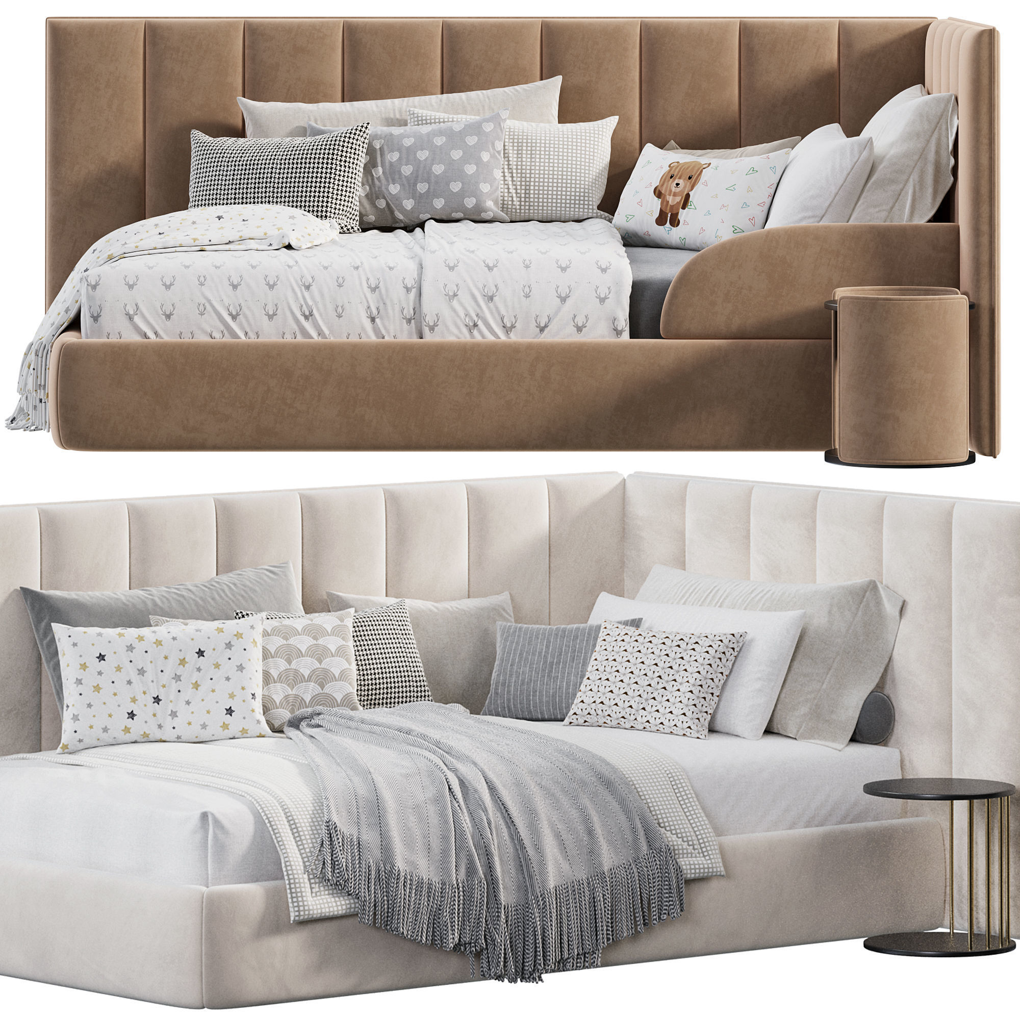 Geometry bed 3D model | CGTrader