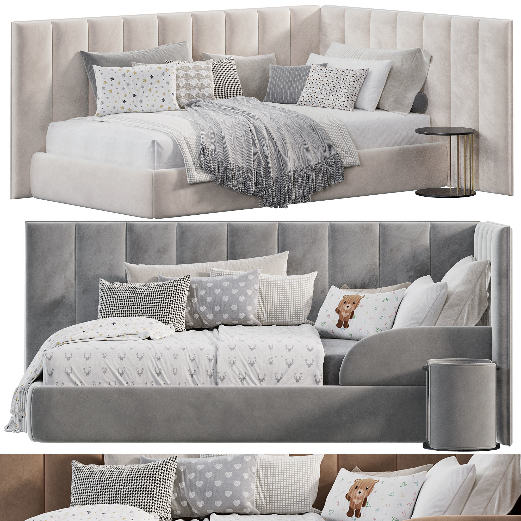 Geometry bed 3D model | CGTrader