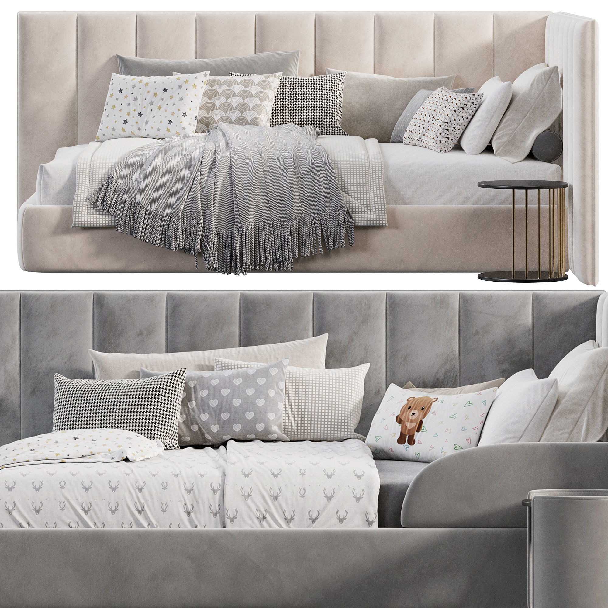 Geometry bed 3D model | CGTrader