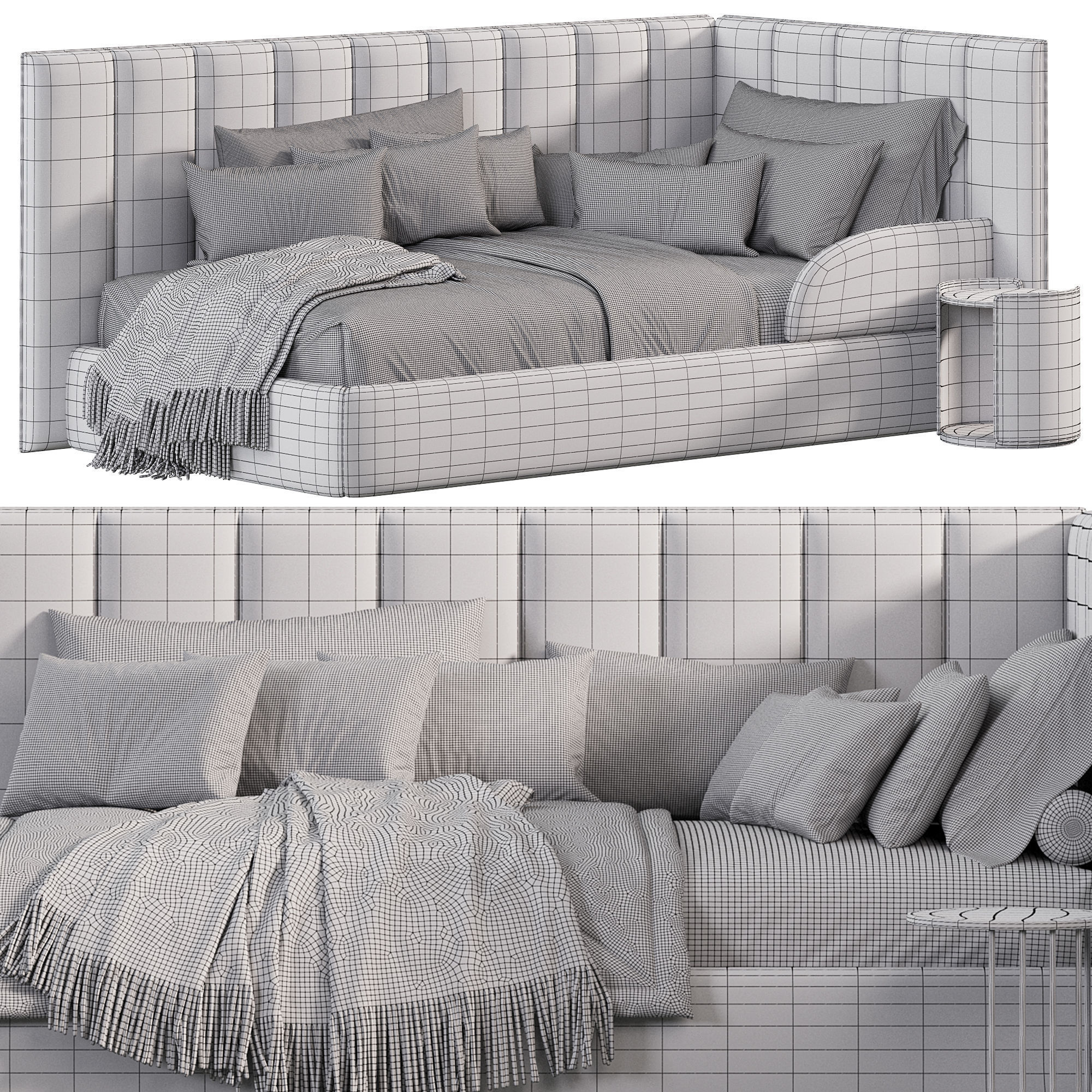 Geometry bed 3D model | CGTrader