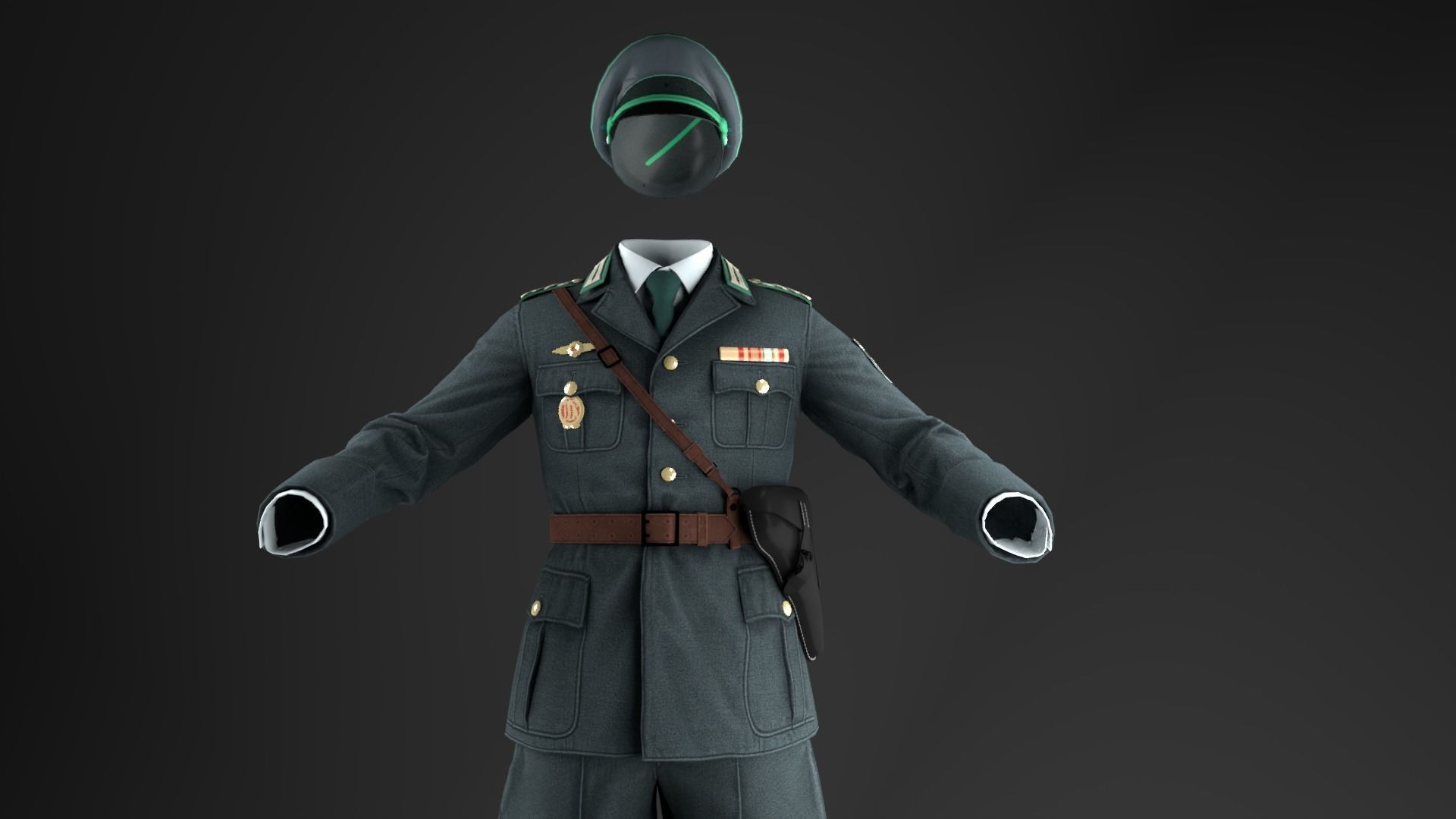 3D model Police Uniform Low Poly VR / AR / low-poly | CGTrader