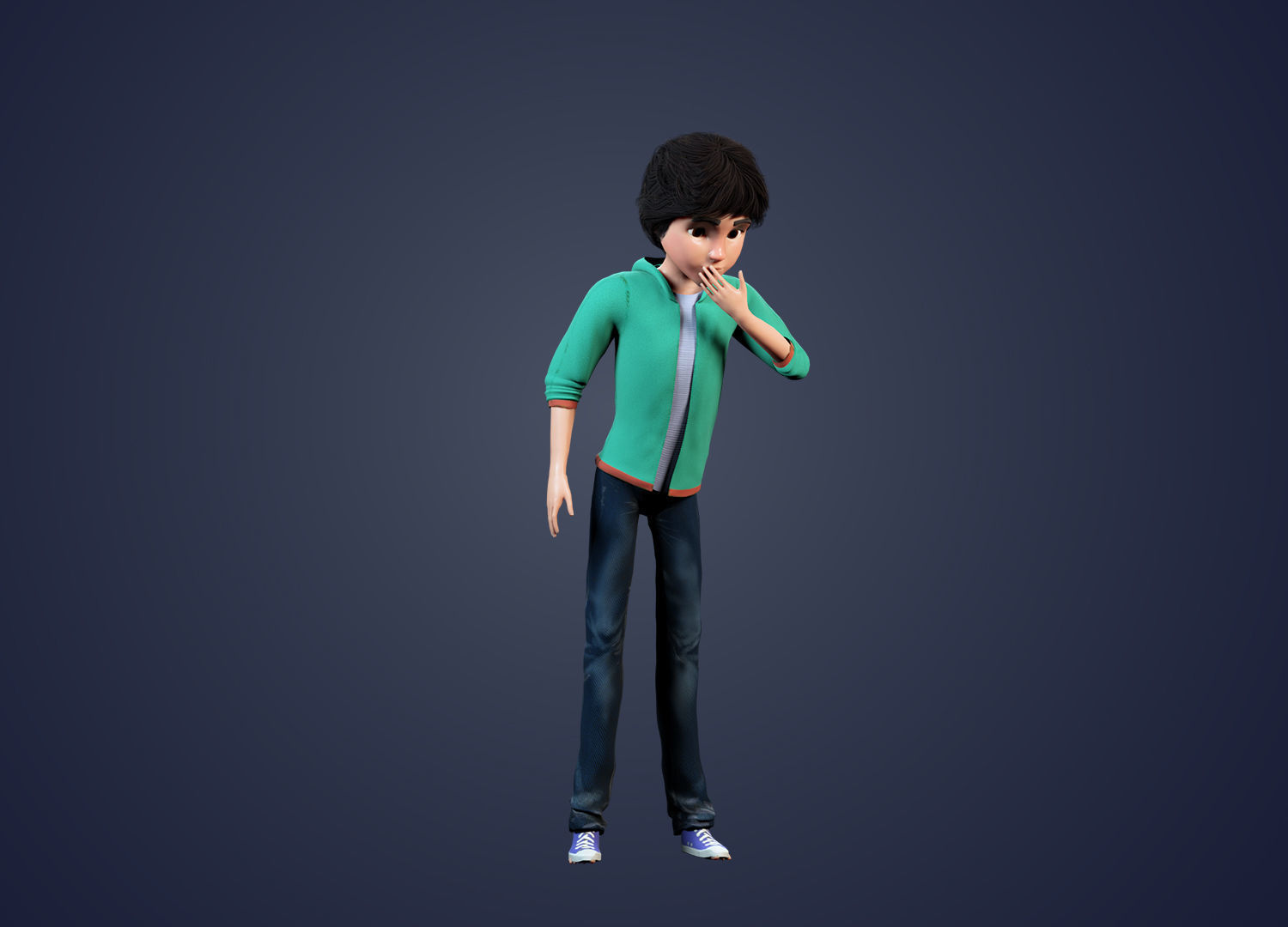 Cartoon young boy character rigged free VR / AR / low-poly 3D model animated rigged | CGTrader