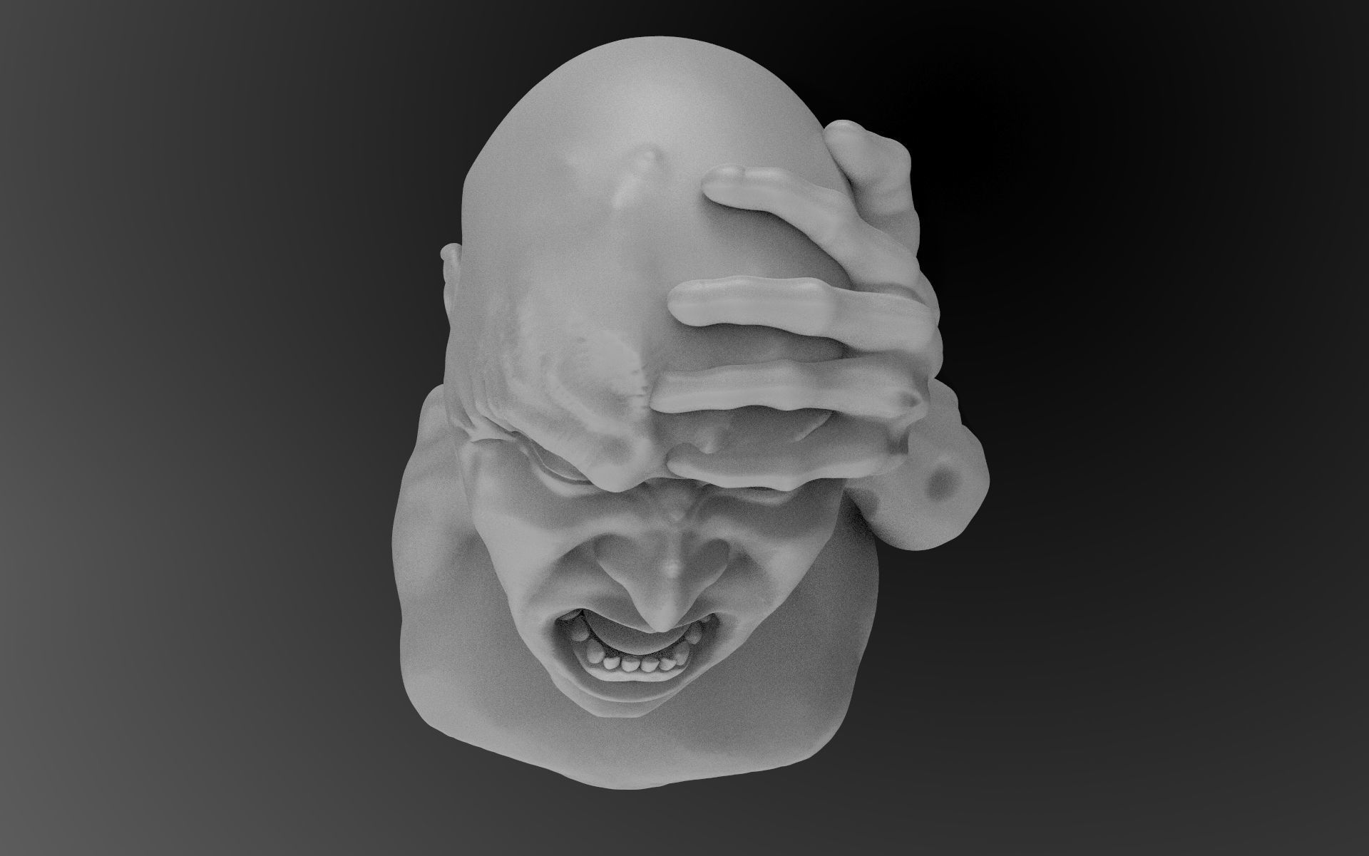 ANGRY MAN SCREAMING 3D model 3D printable | CGTrader
