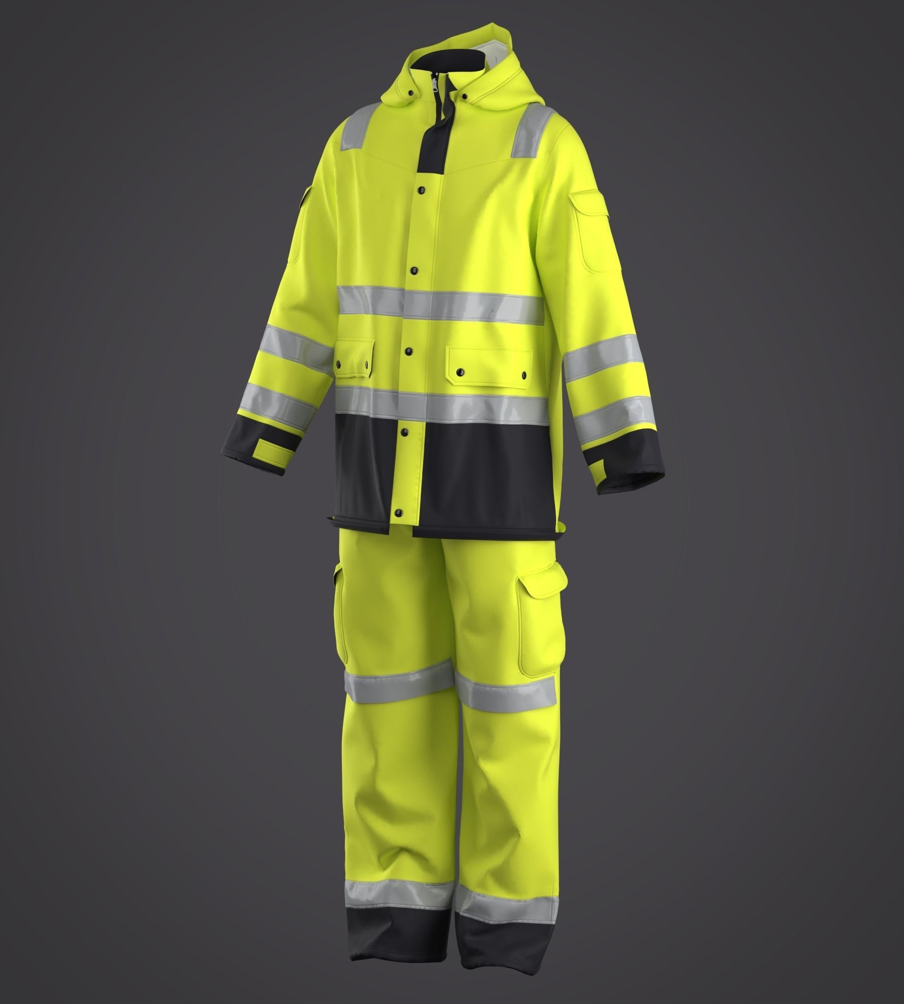 3 safetywear CLO3D fbx obg 3D model | CGTrader