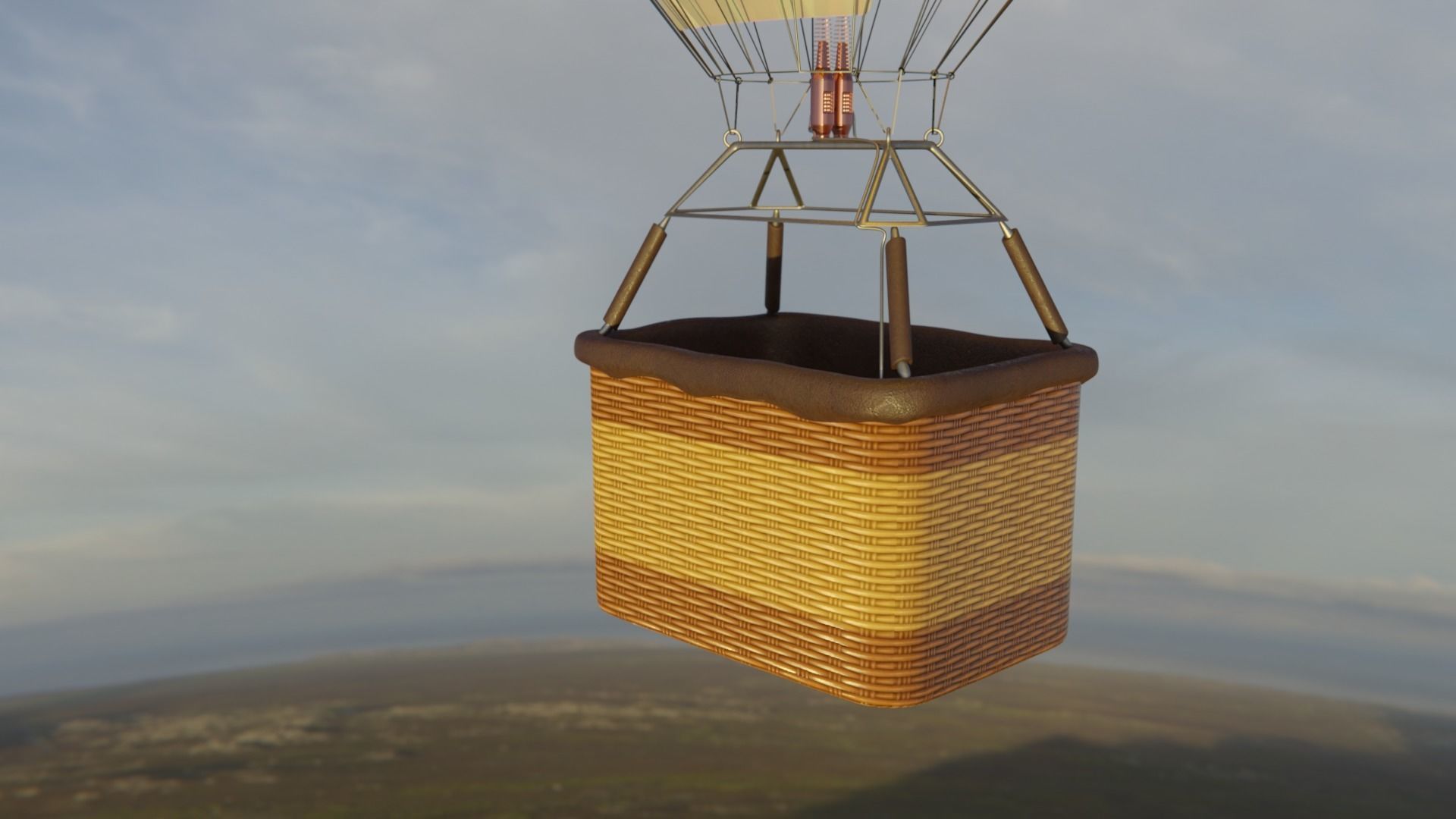 3D model Air Ballon - Aerostatic Blender rigged VR / AR / low-poly ...
