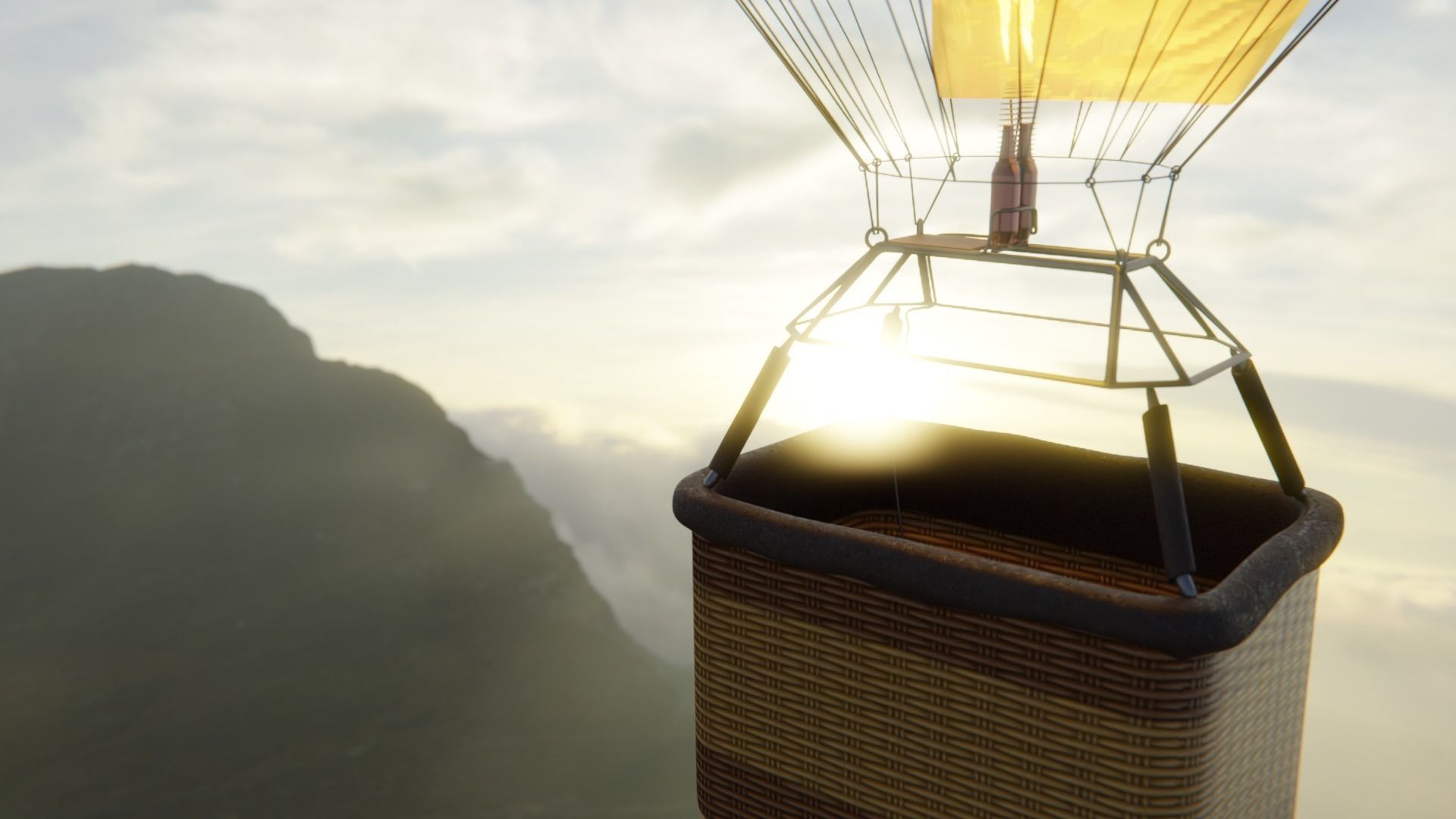 3D model Air Ballon - Aerostatic Blender rigged VR / AR / low-poly ...