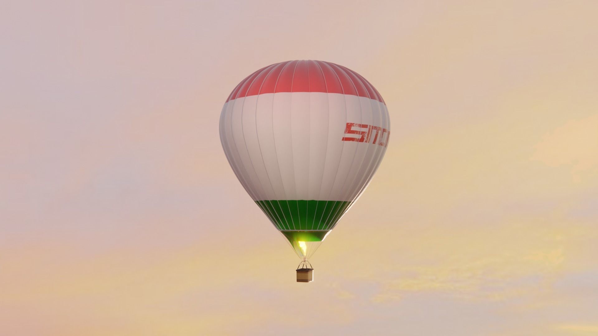 3D model Air Ballon - Aerostatic Blender rigged VR / AR / low-poly ...
