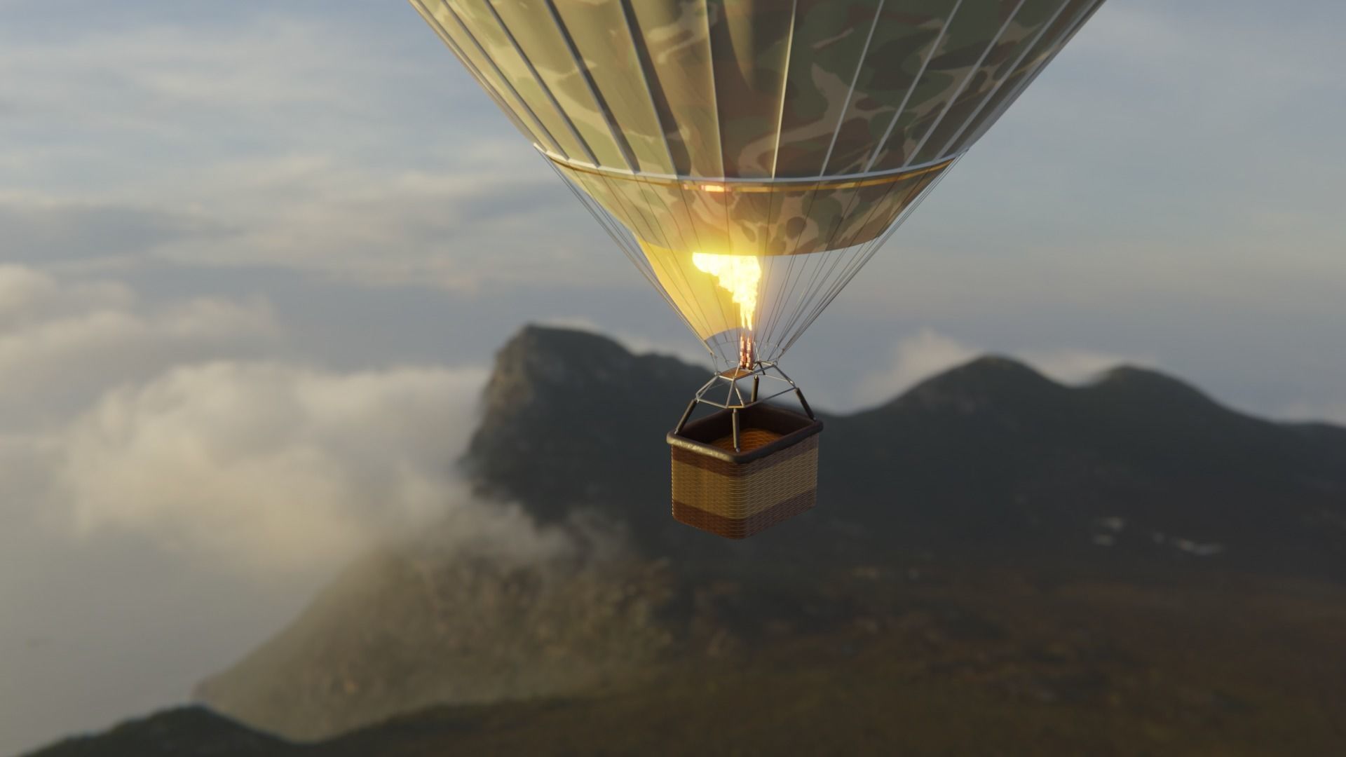 3D model Air Ballon - Aerostatic Blender rigged VR / AR / low-poly ...