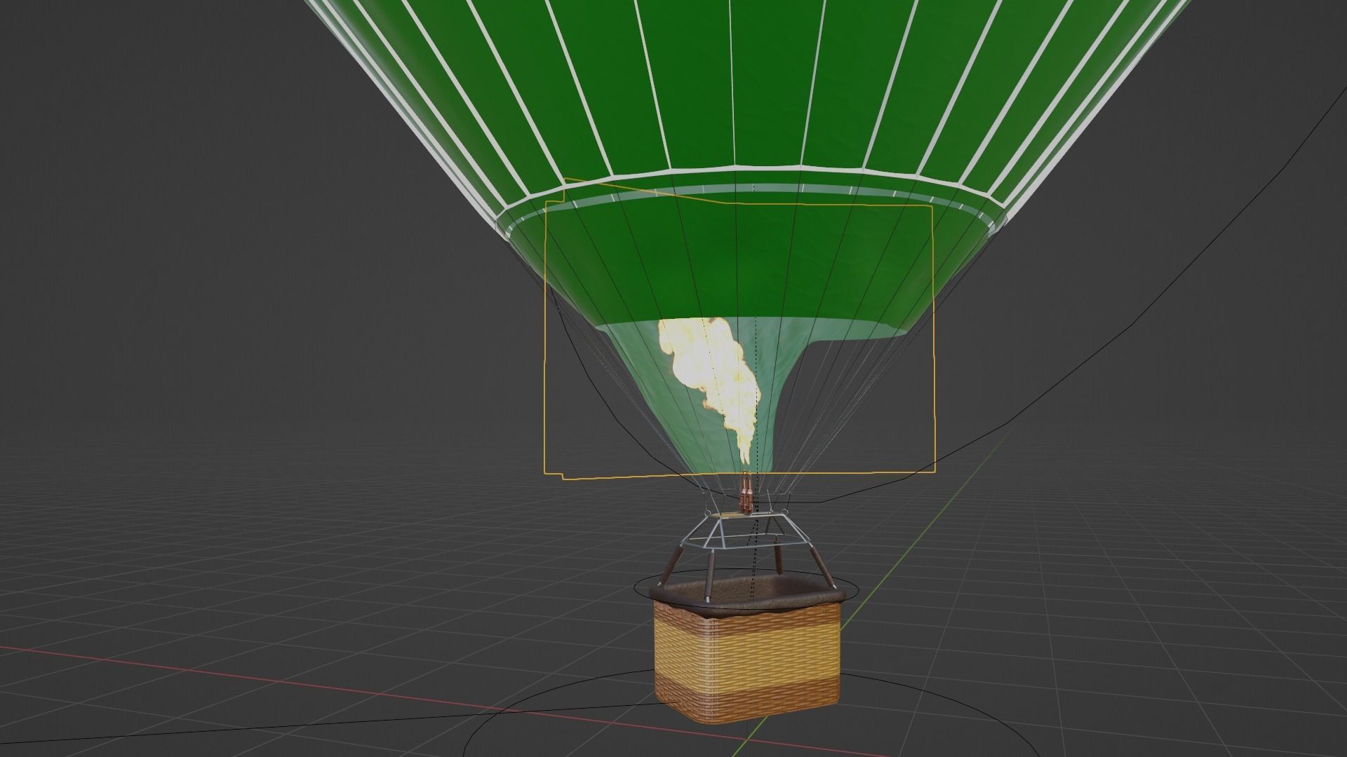 3D model Air Ballon - Aerostatic Blender rigged VR / AR / low-poly ...