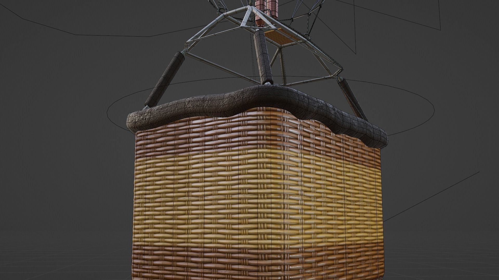 3D model Air Ballon - Aerostatic Blender rigged VR / AR / low-poly ...