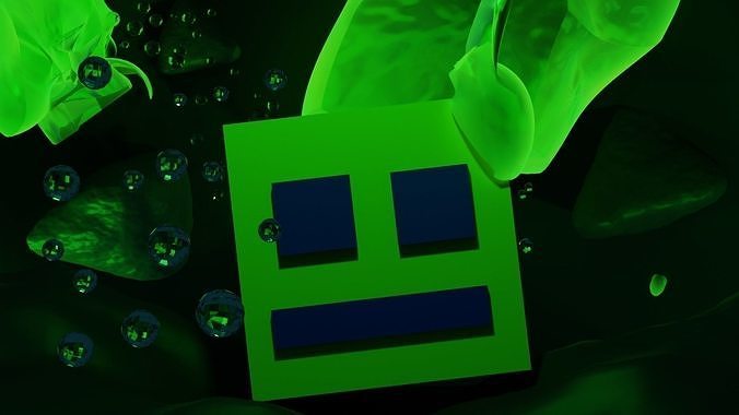 Cube in water cave 3D model | CGTrader