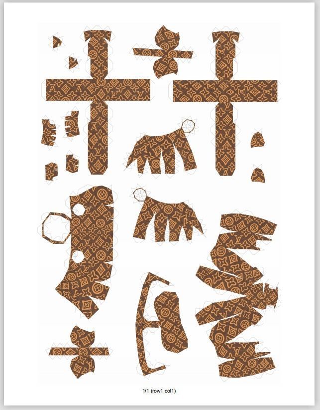 3D model Bearbrick LV for papercraft full VR / AR / low-poly | CGTrader