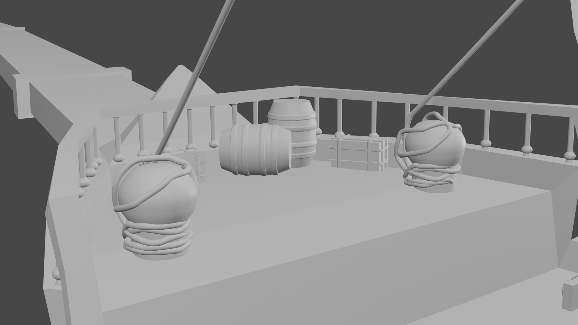 Pirate ship boat no texture blender 3D model | CGTrader