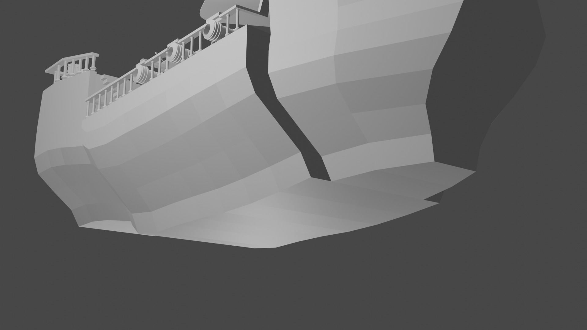 Pirate ship boat no texture blender 3D model | CGTrader