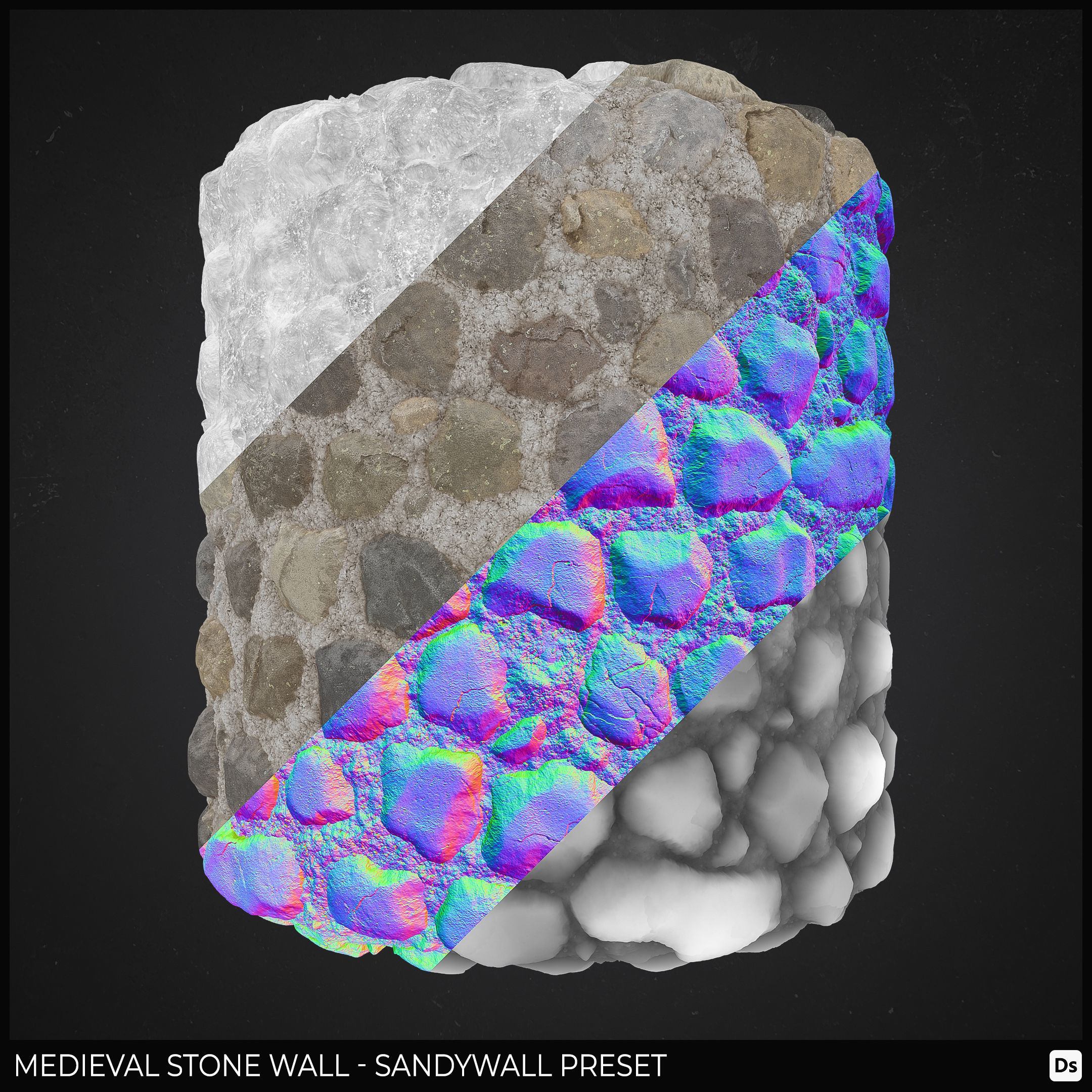Medieval Stone Wall - Substance Material Texture | CGTrader