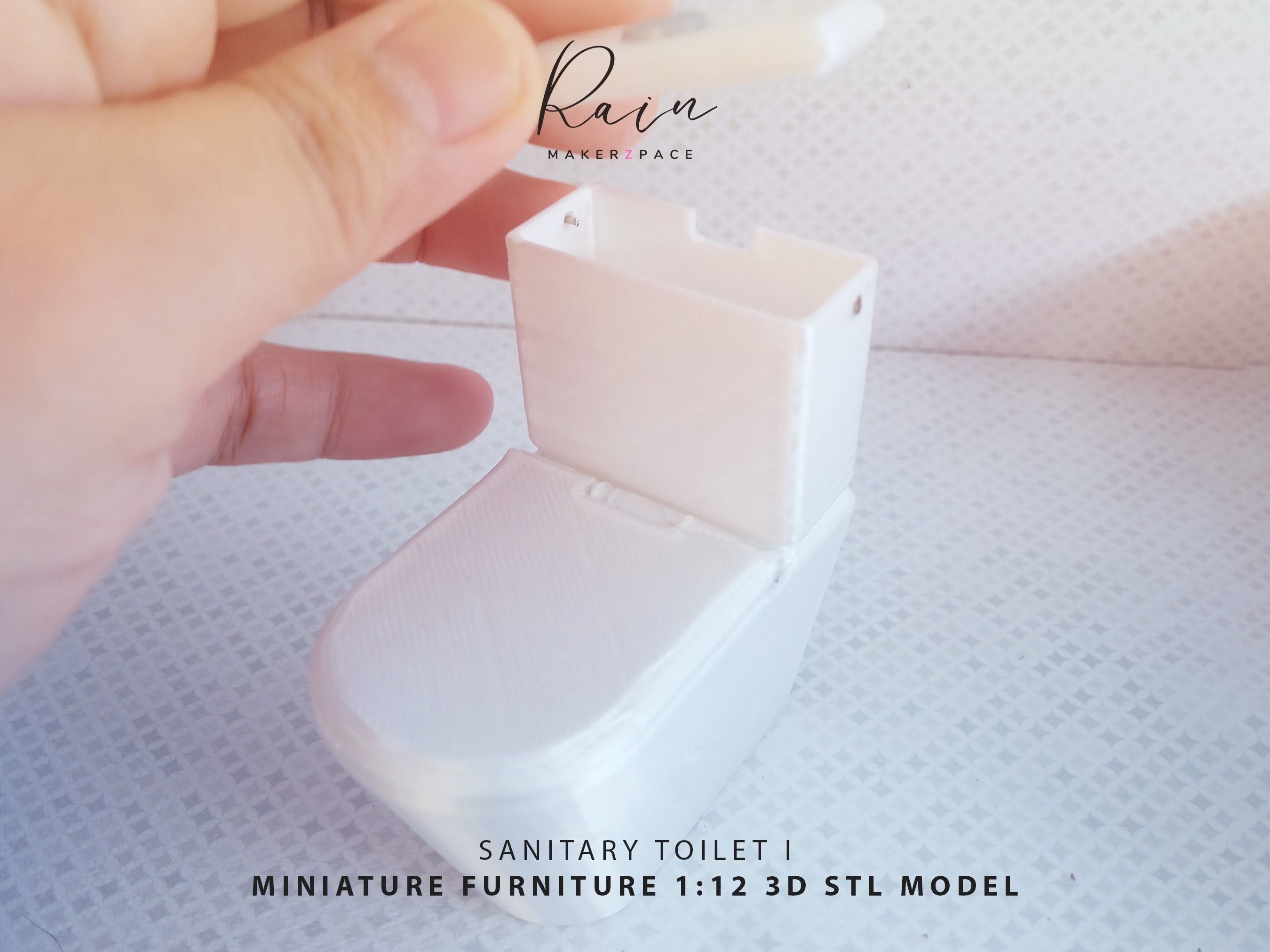 MINIATURE SANITARY TOILET FOR 1 12 DOLLHOUSE 3D model 3D printable ...