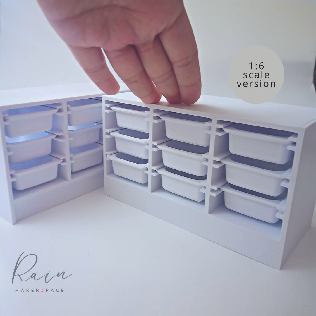 MINIATURE IKEA INSPIRED TROFAST STORAGE BOX 9 BINS 3D model 3D ...