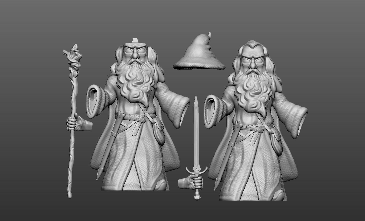 Gandalf from Lord of the Rings - Cartoon Figure 3D model 3D printable ...
