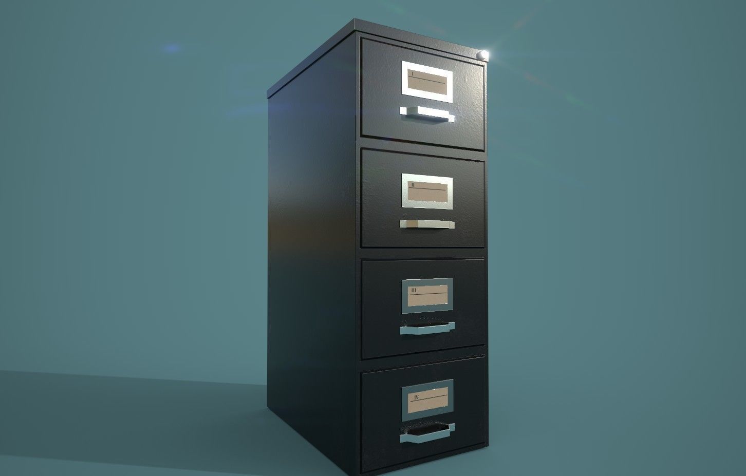 3D model Game Ready PBR Filecabinet VR / AR / low-poly | CGTrader