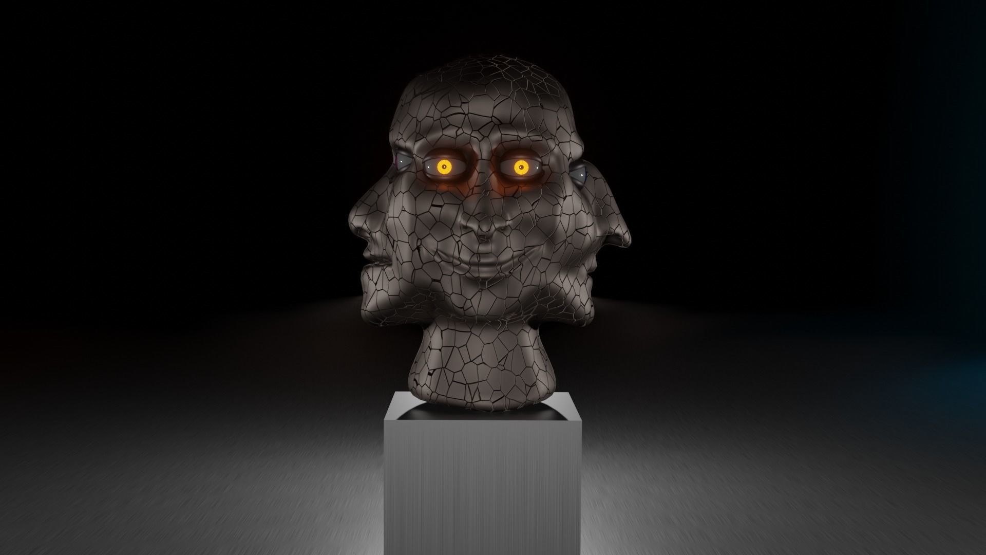 Faces Oracle Art Sculpture free VR / AR / low-poly 3D model | CGTrader