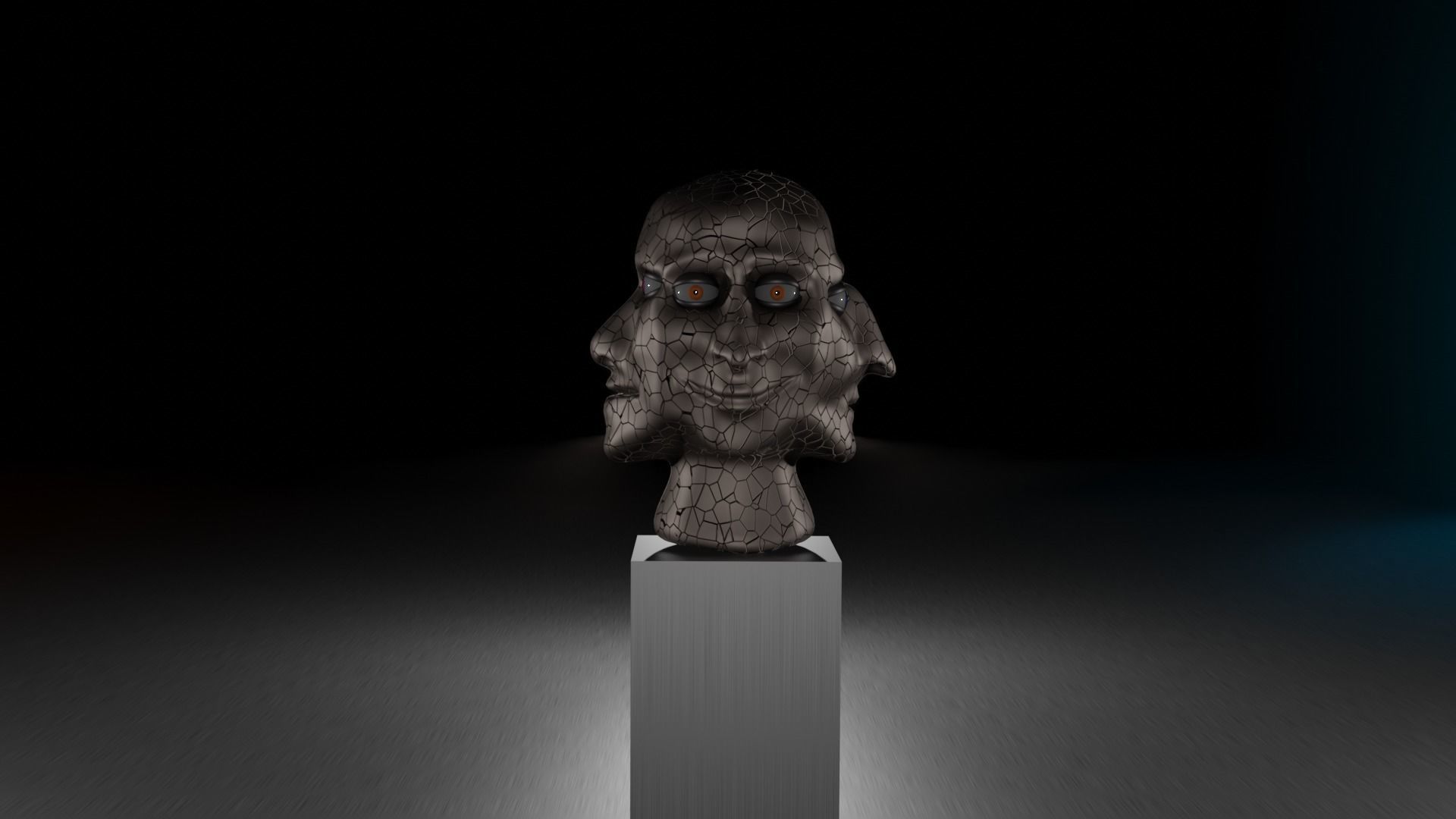 Faces Oracle Art Sculpture free VR / AR / low-poly 3D model | CGTrader