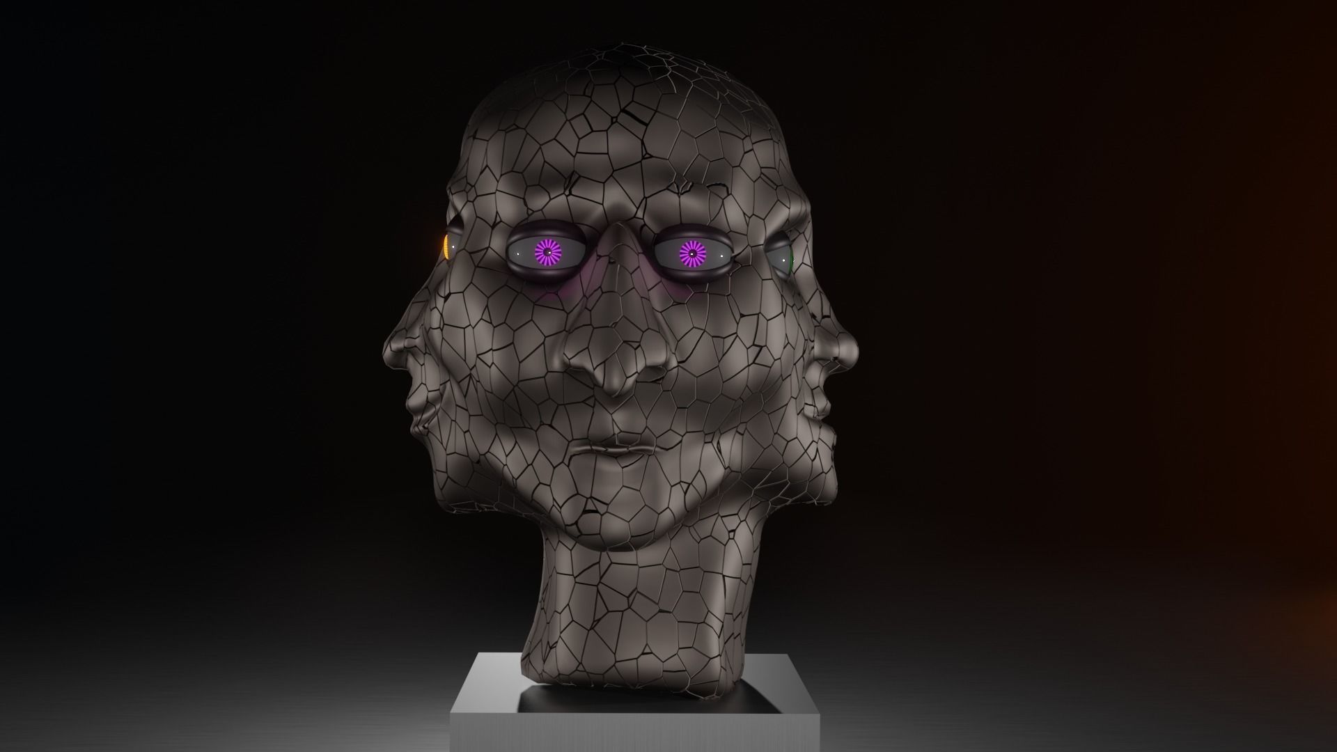 Faces Oracle Art Sculpture free VR / AR / low-poly 3D model | CGTrader