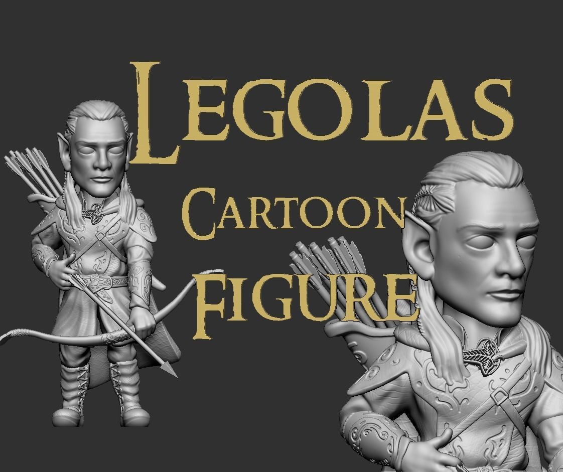 Legolas from Lord of the Rings - Cartoon Figure 3D model 3D printable ...