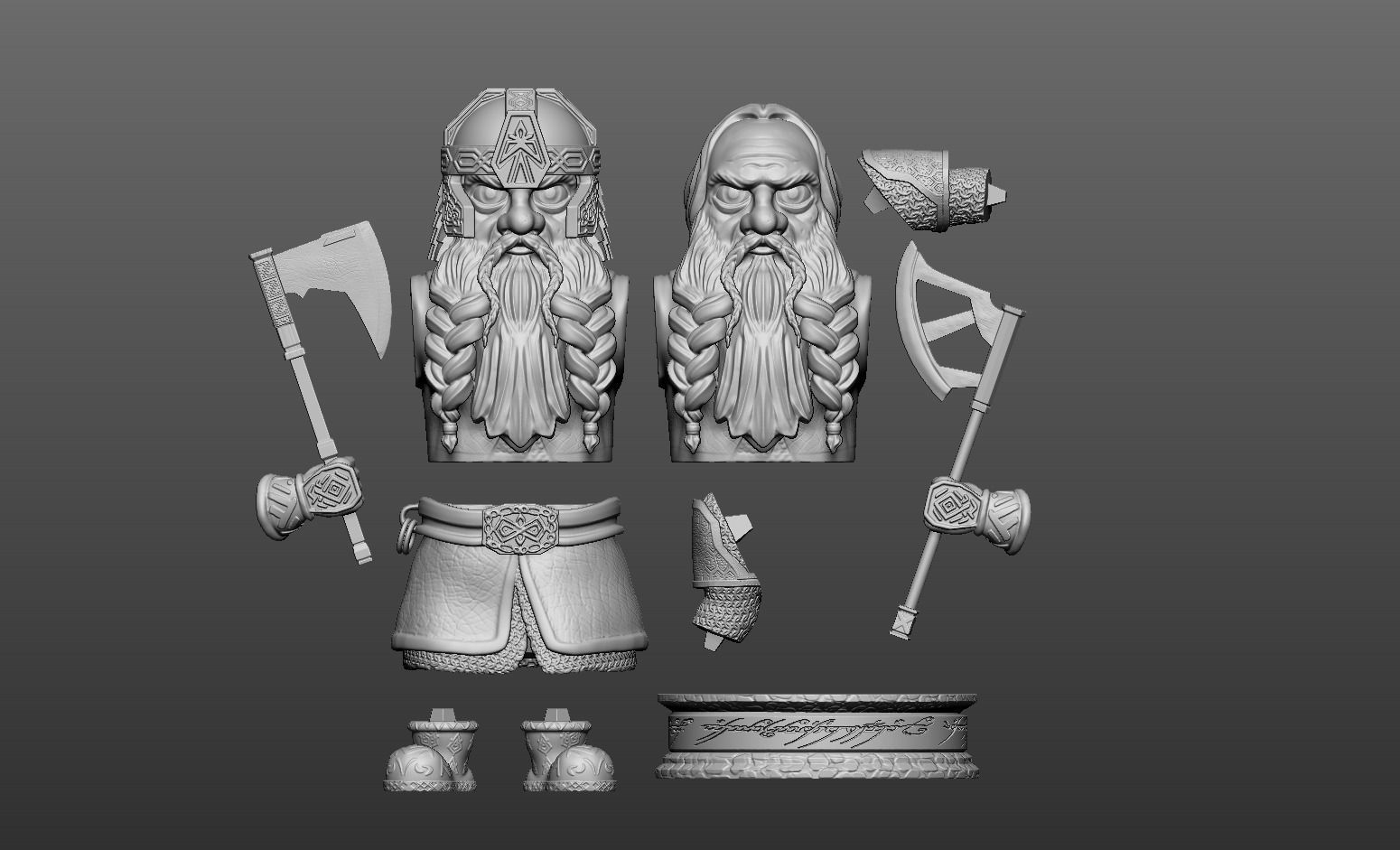 Gimli from Lord of the Rings - Cartoon Figure 3D model 3D printable ...