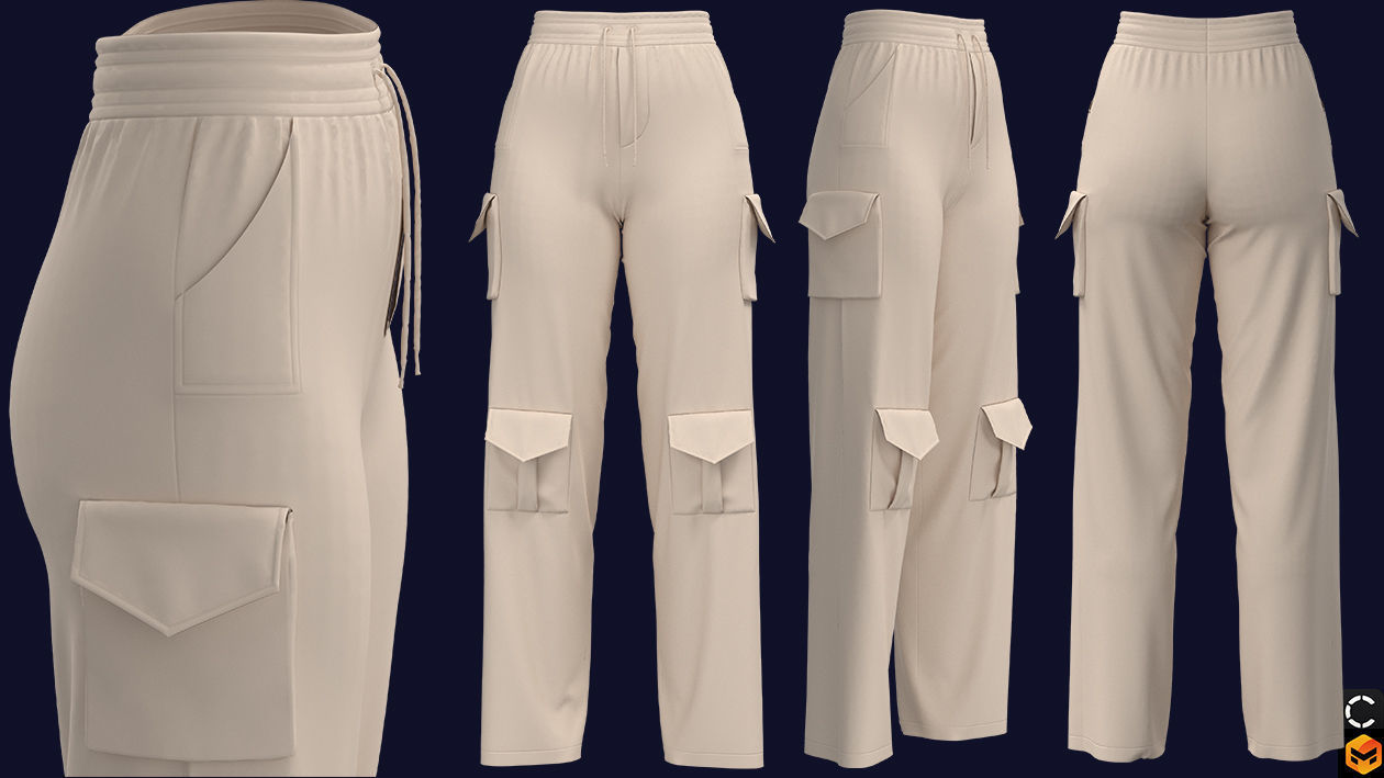 10 basic women pants 3D models Zprj Fbx OBJ 3D model | CGTrader