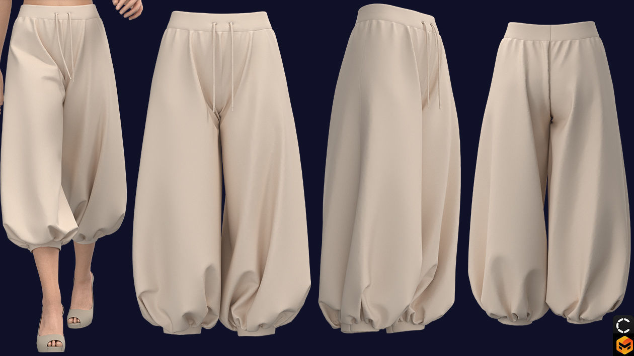 10 basic women pants 3D models Zprj Fbx OBJ 3D model | CGTrader